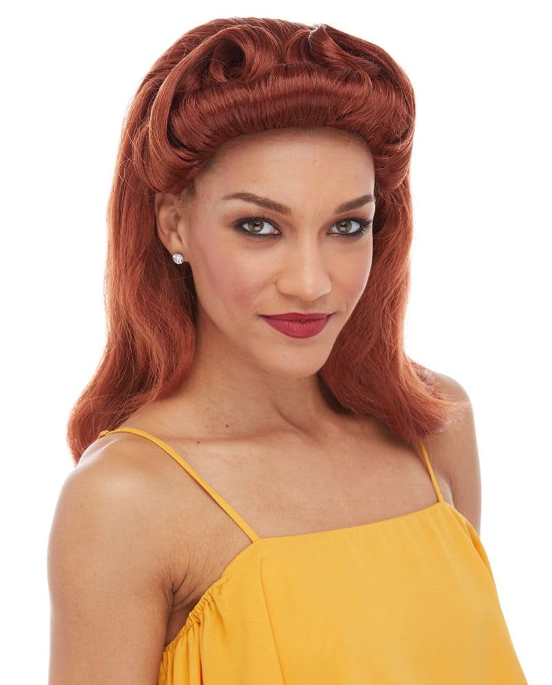 Pinup Model Wig Color Auburn - Sepia Wigs Bettie Page 40s Theater ...
