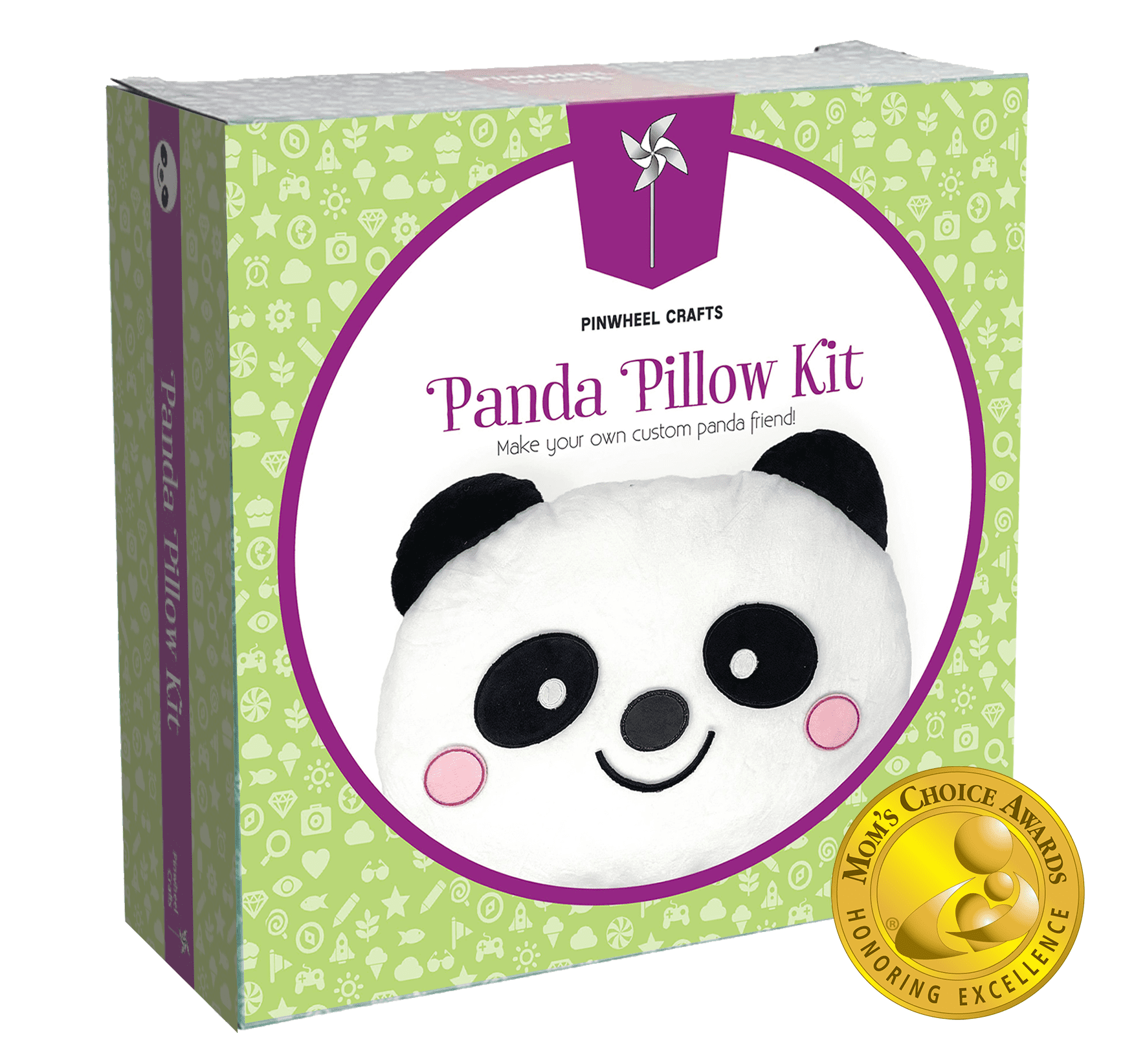 Pinwheel Crafts Panda Pillow Kit Kids Stuffed Animal Sewing Kit DIY ...