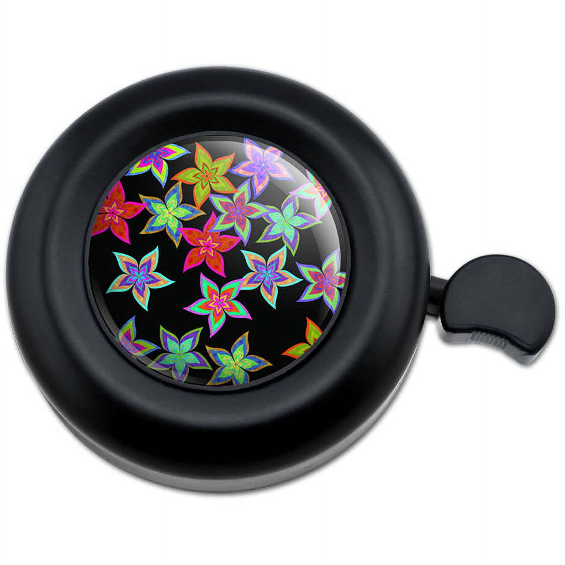 Pinwheel Flowers Black Bicycle Handlebar Bike Bell - Walmart.com