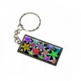 Pinwheel Flowers Black Keychain Key Chain Ring - Walmart.com