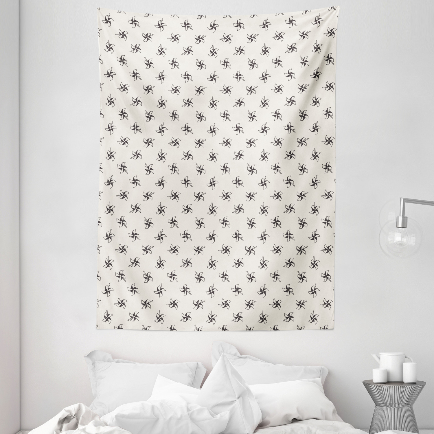Pinwheel Tapestry, Hand Drawn Pinwheels Childhood Toys of Old Times ...