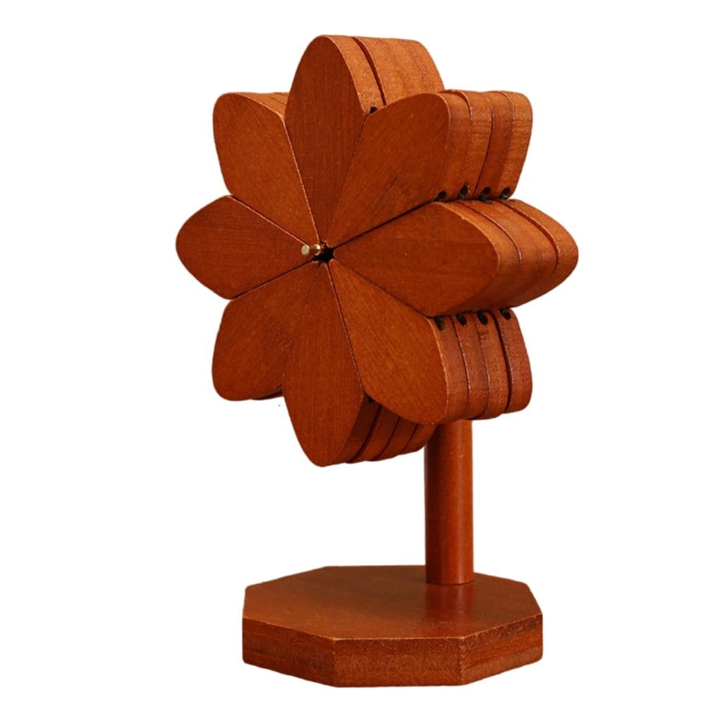 Pinwheel Wooden Hot Dish Protectors Heat Resistant Trivets with Base ...