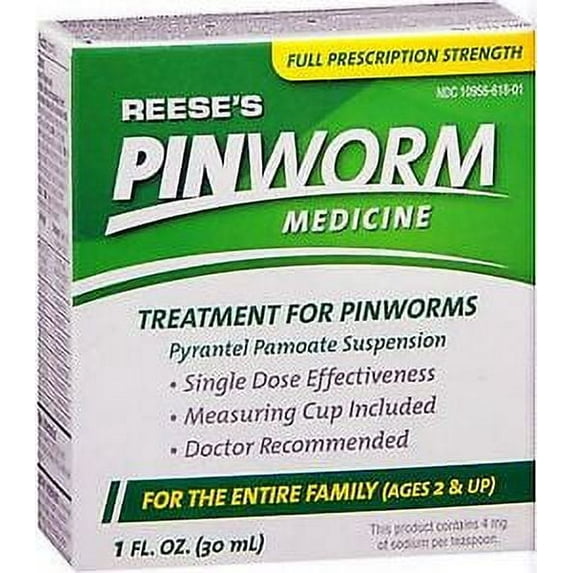 Reeses Pinworm Medicine, Pyrantel pamoate Suspension 1oz, Human ...