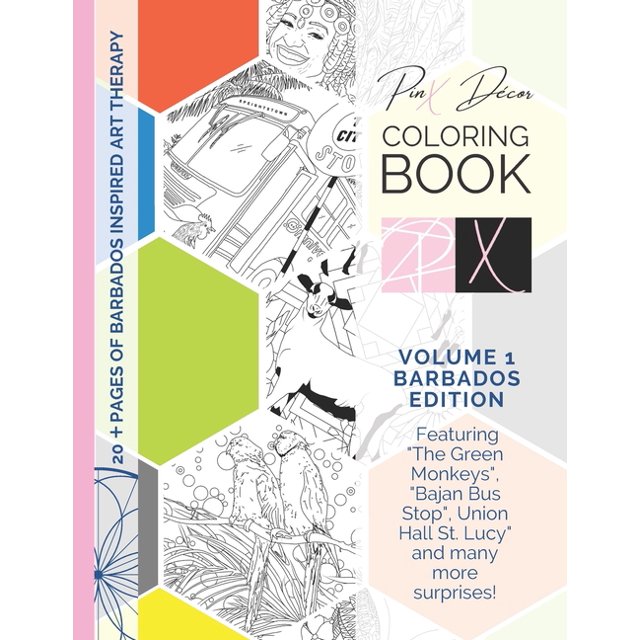 Pinx Décor Coloring Book: Volume 1 Barbados Edition (Paperback ...