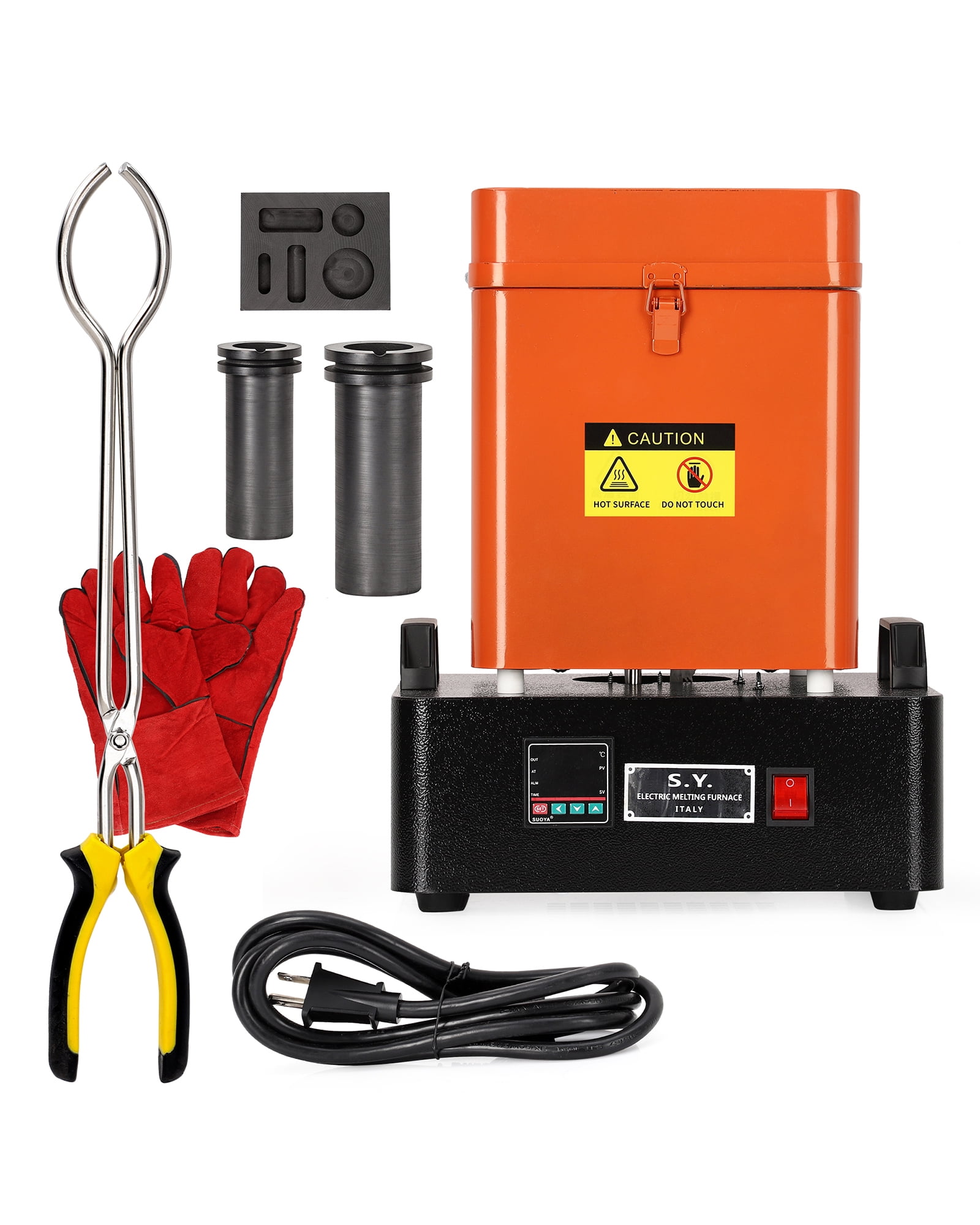 Pinypikaka 1+3KG Capacity Gold Melting Furnaces 1150℃ 1400W Digital ...