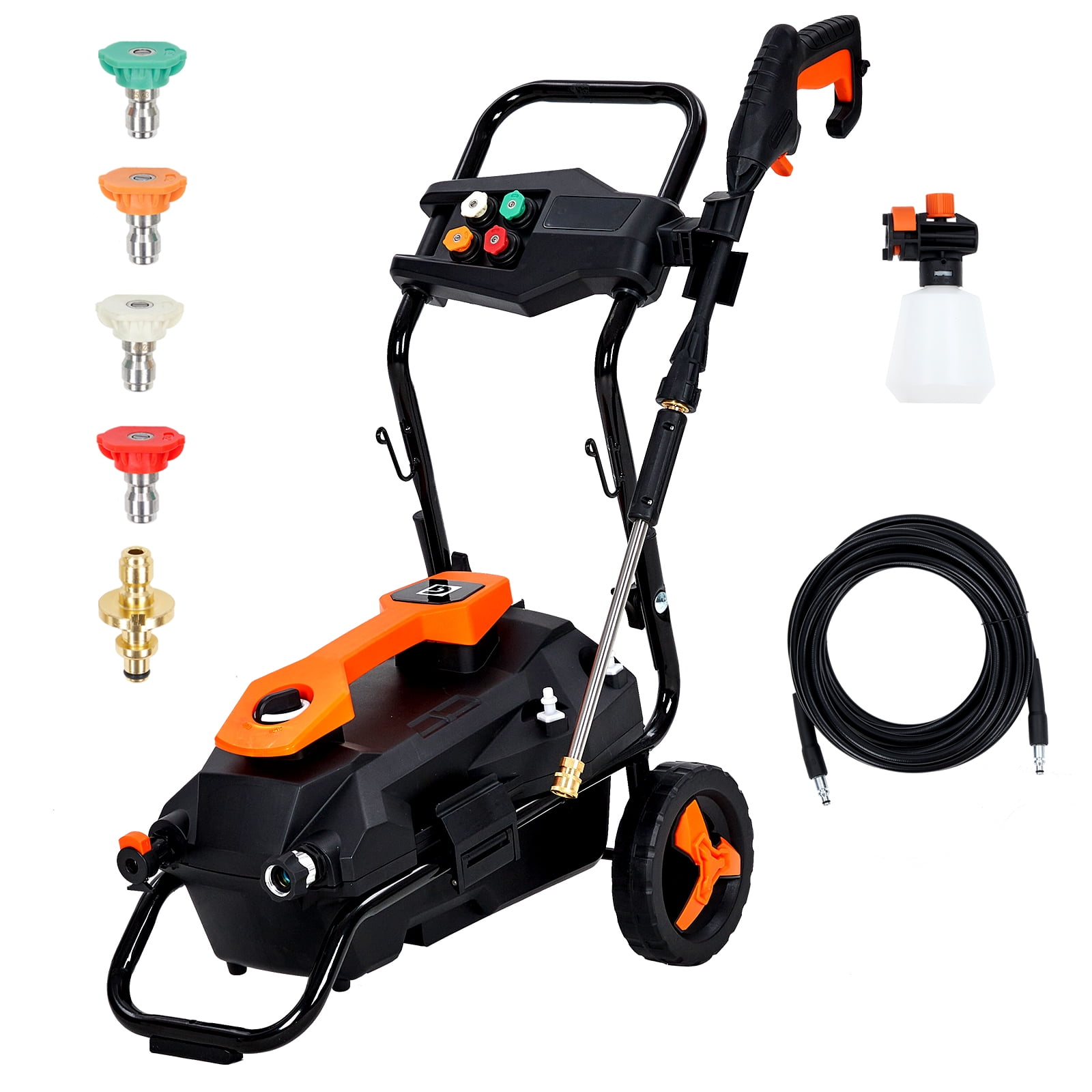 Pinypikaka 1500W Electric Pressure Washer with Water-Cooled Induction ...
