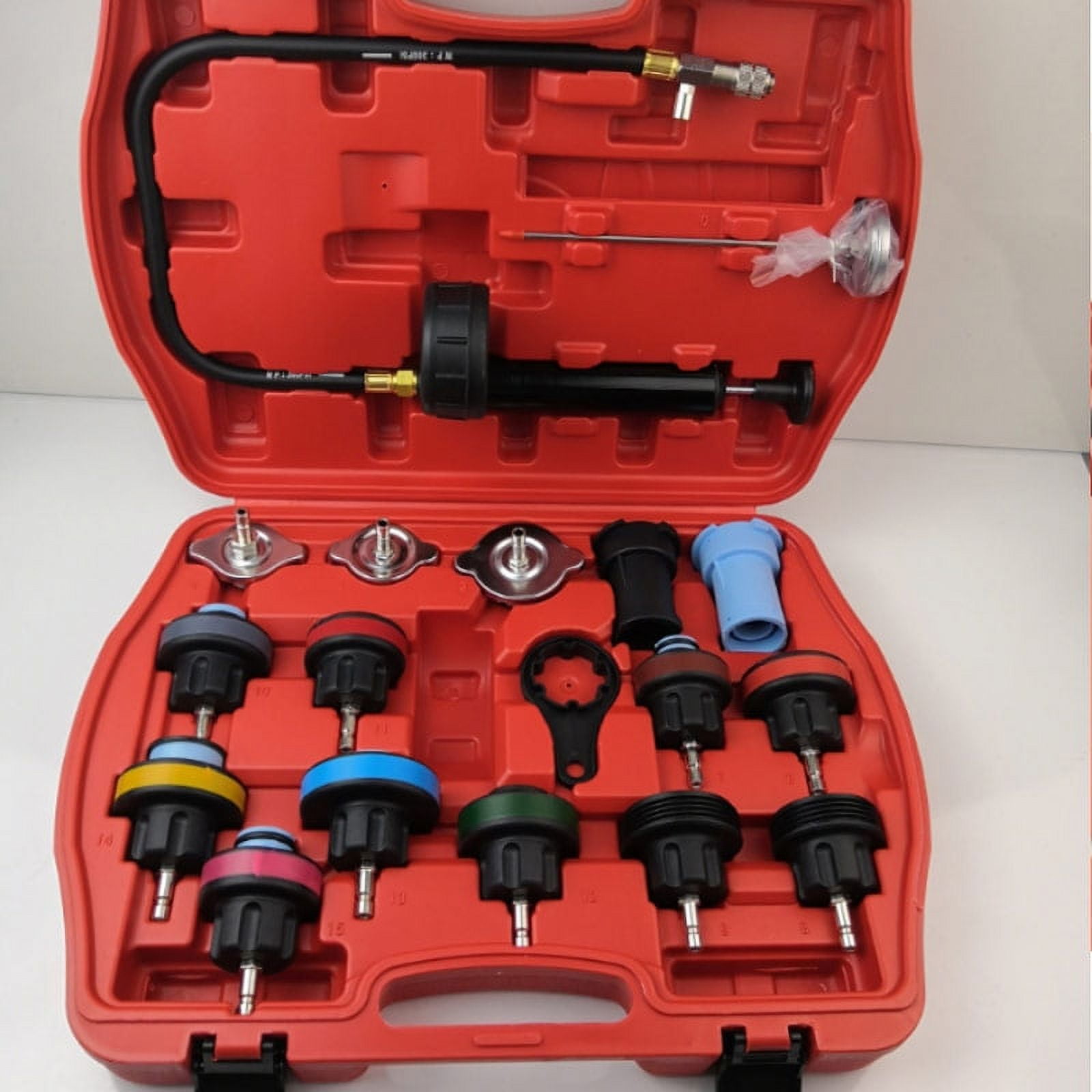 Pinypikaka 18Pcs/Set Radiator Pressure Tester Kit Car Water Tank Leak ...