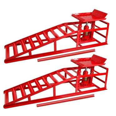 Confote 2PCS Heavy Duty Hydraulic Car Ramps, 5T 10000lbs, Portable Lift ...