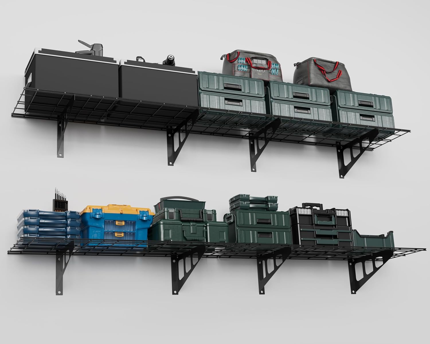 Pinypikaka 2 Pack Garage Wall Shelving Garage Storage Racks Wall ...