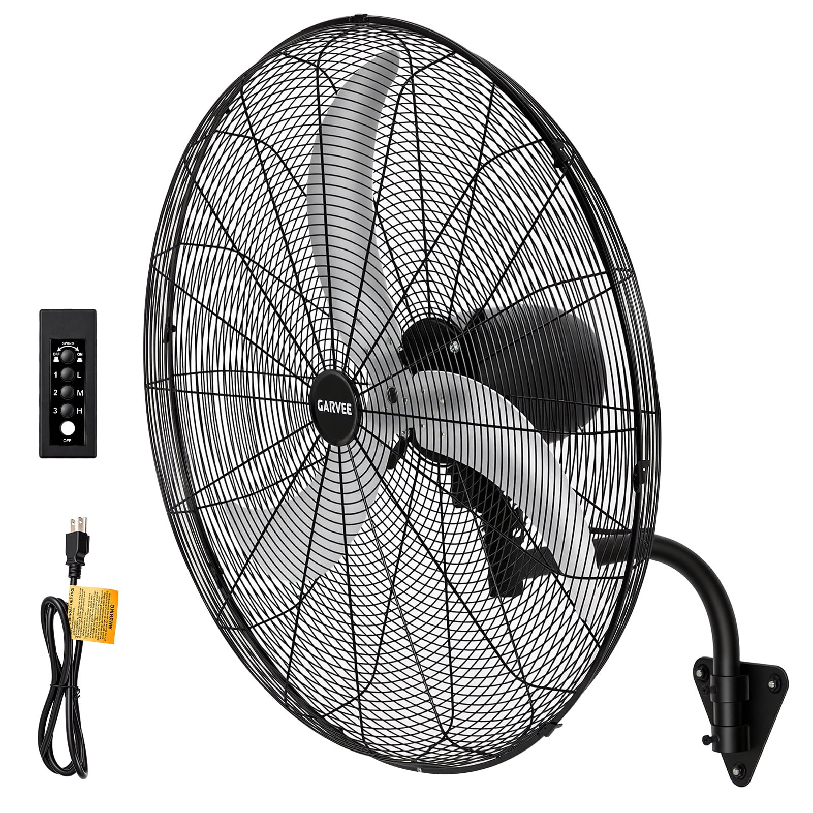 Pinypikaka 24 Inch Oscillating Wall Mount Fan, 7000 CFM High Velocity ...