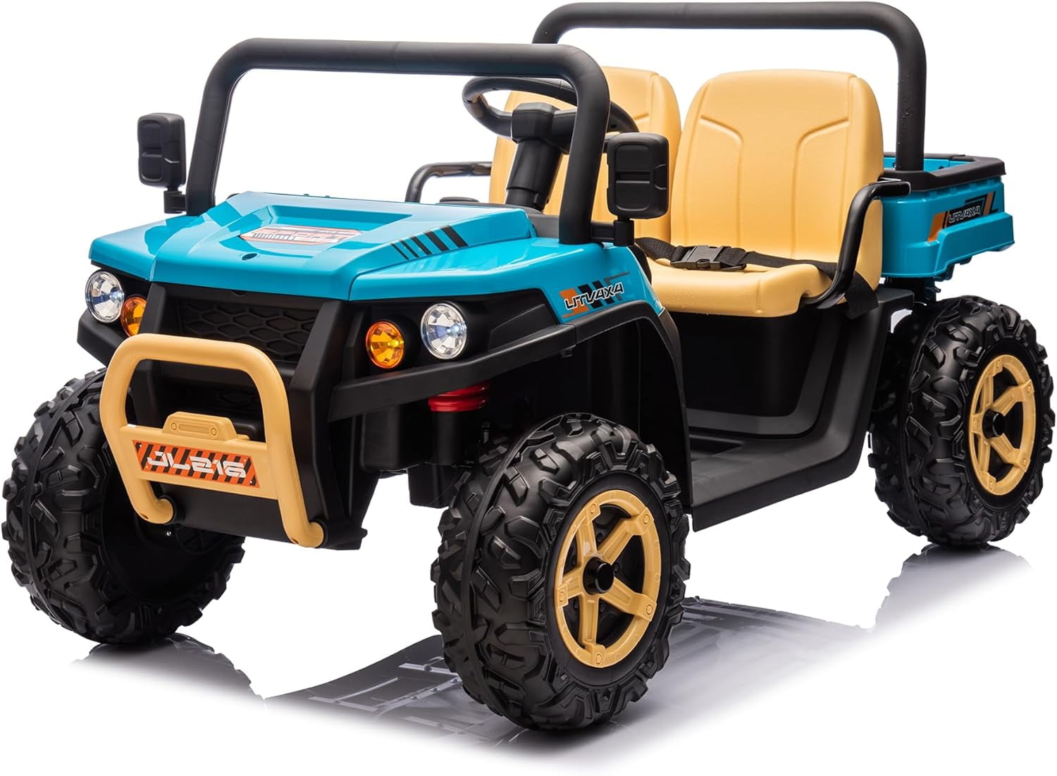 Pinypikaka 24V 2 Seater Ride On Dump Truck with Electric Dump Bed, 4WD ...
