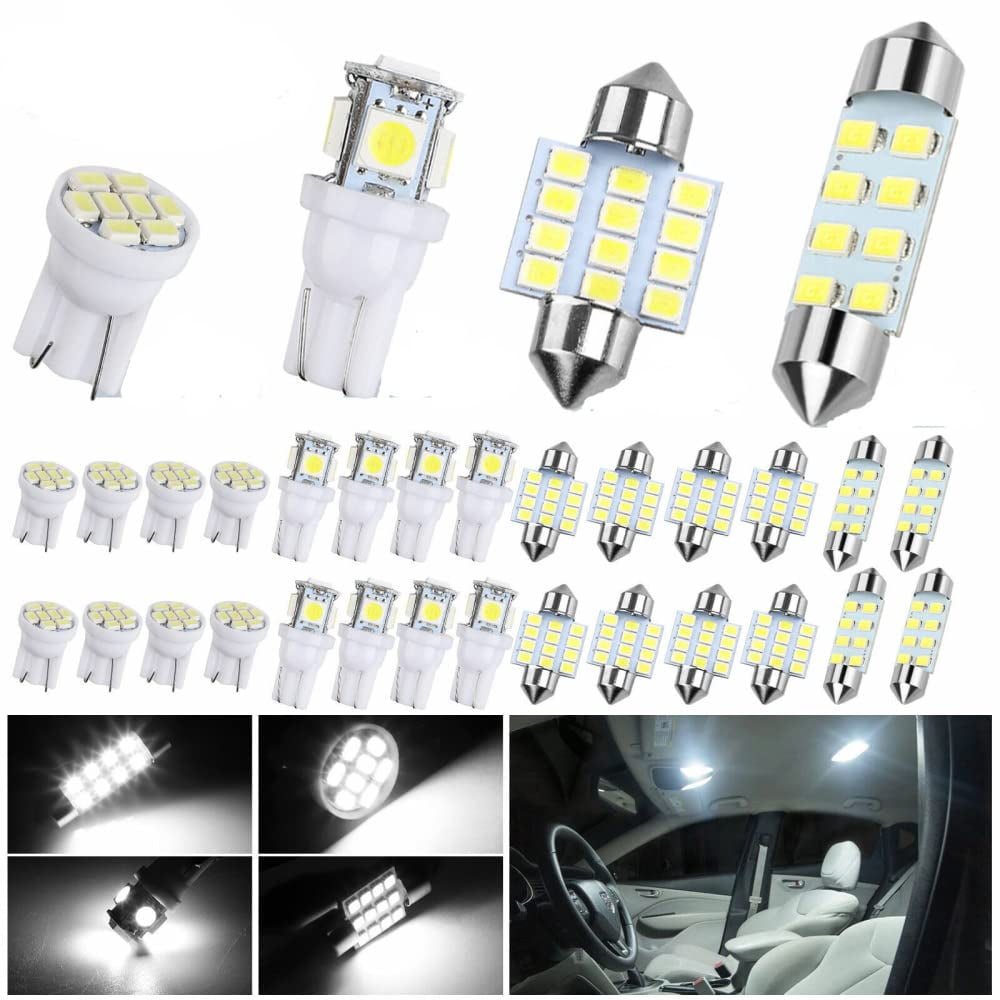 Pinypikaka 28pcs LED Interior Lights Bulbs Kit Car Trunk Dome License ...