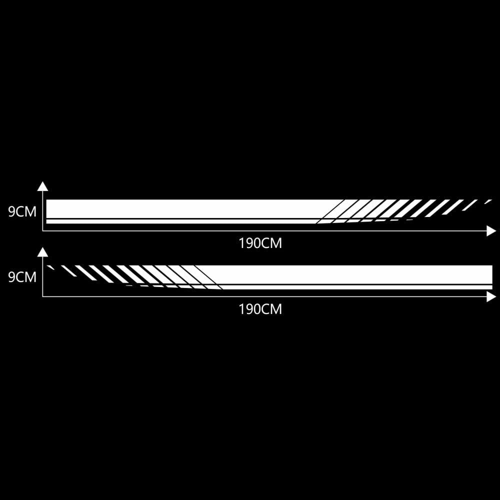 Pinypikaka 2PCS Car Side Stripes Side Stripe Skirts Graphics Vinyl ...