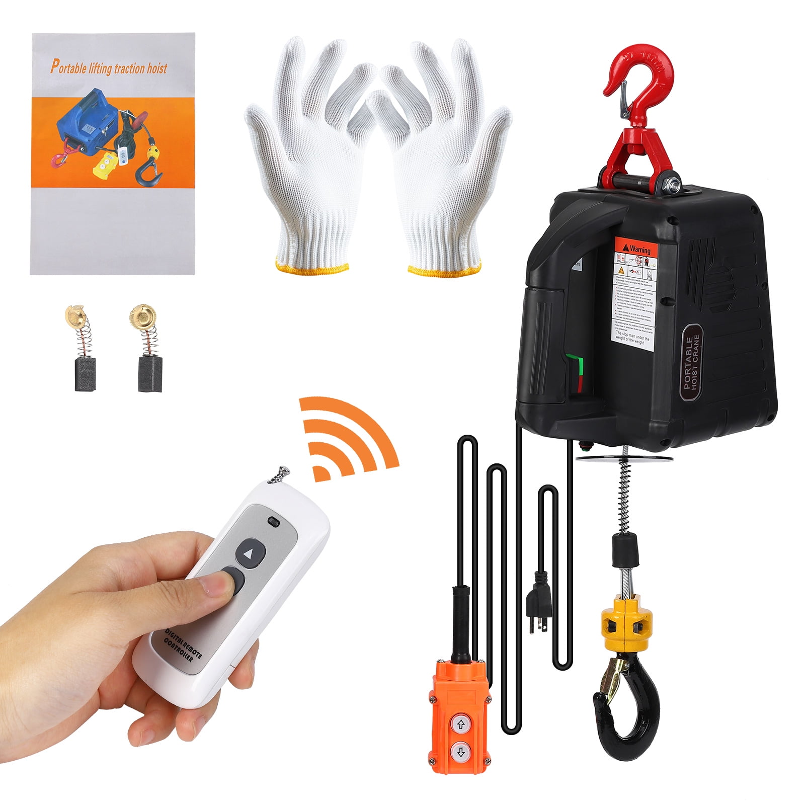 Pinypikaka 3 in 1 Electric Hoist 110 Volt, 1100 LBS Hoist Winch with ...