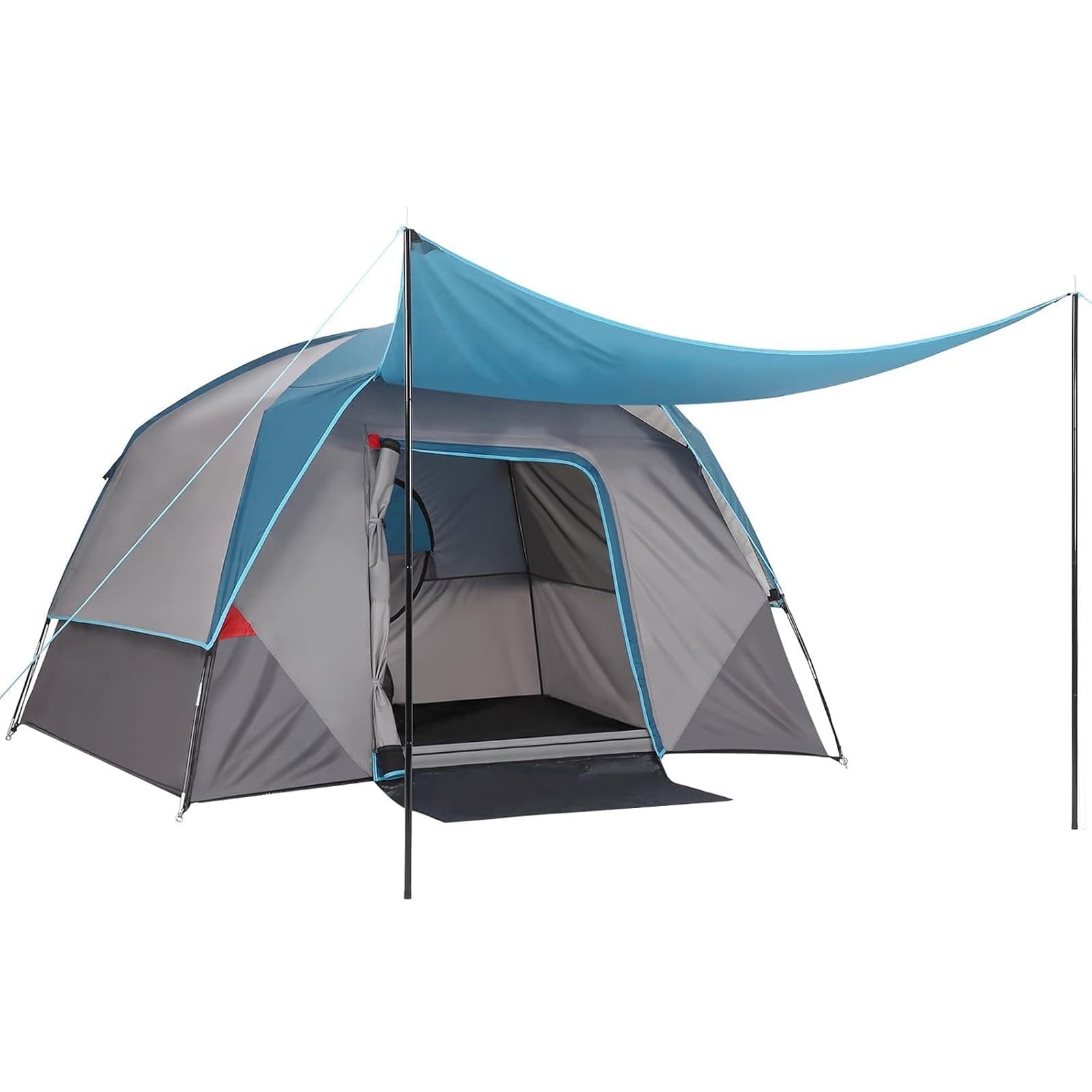 Pinypikaka 4 Person Instant Camping Tent 8'x7' Easy Set up Tents for ...