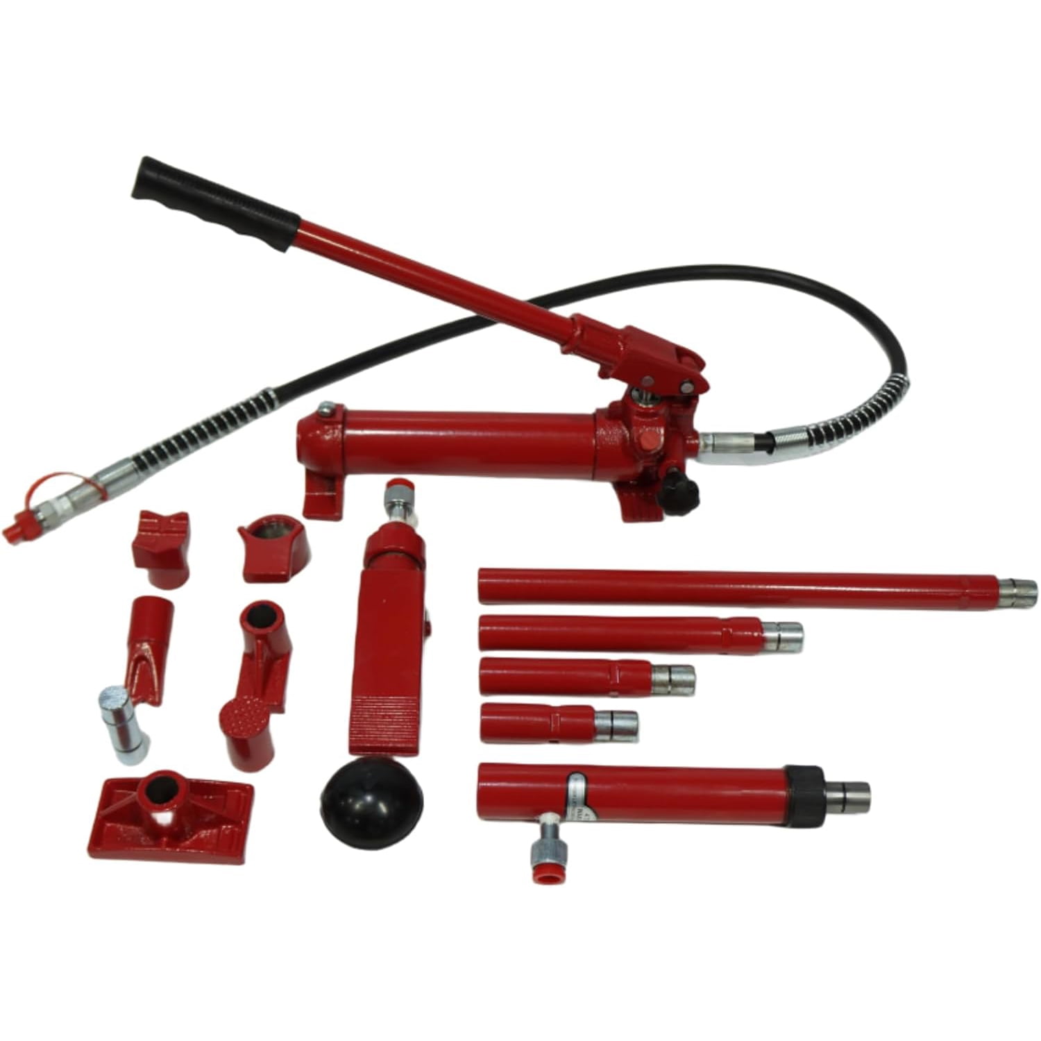 Pinypikaka 4 Ton Porta Power Kit, 15-Pcs Hydraulic Ram Auto Body Frame ...