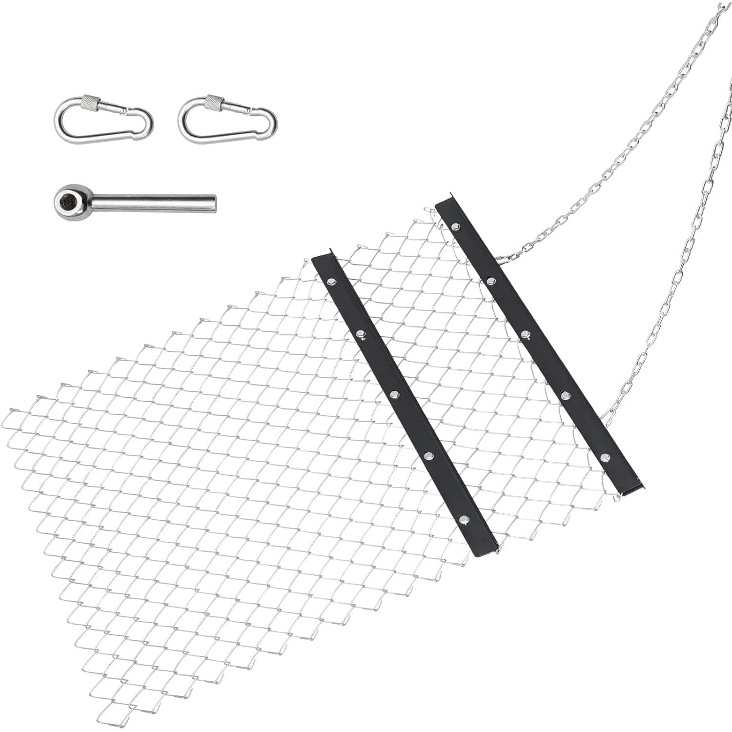 Pinypikaka 4' x 3' Drag Harrow, Steel Driveway Drag, ATV Chain Harrow ...
