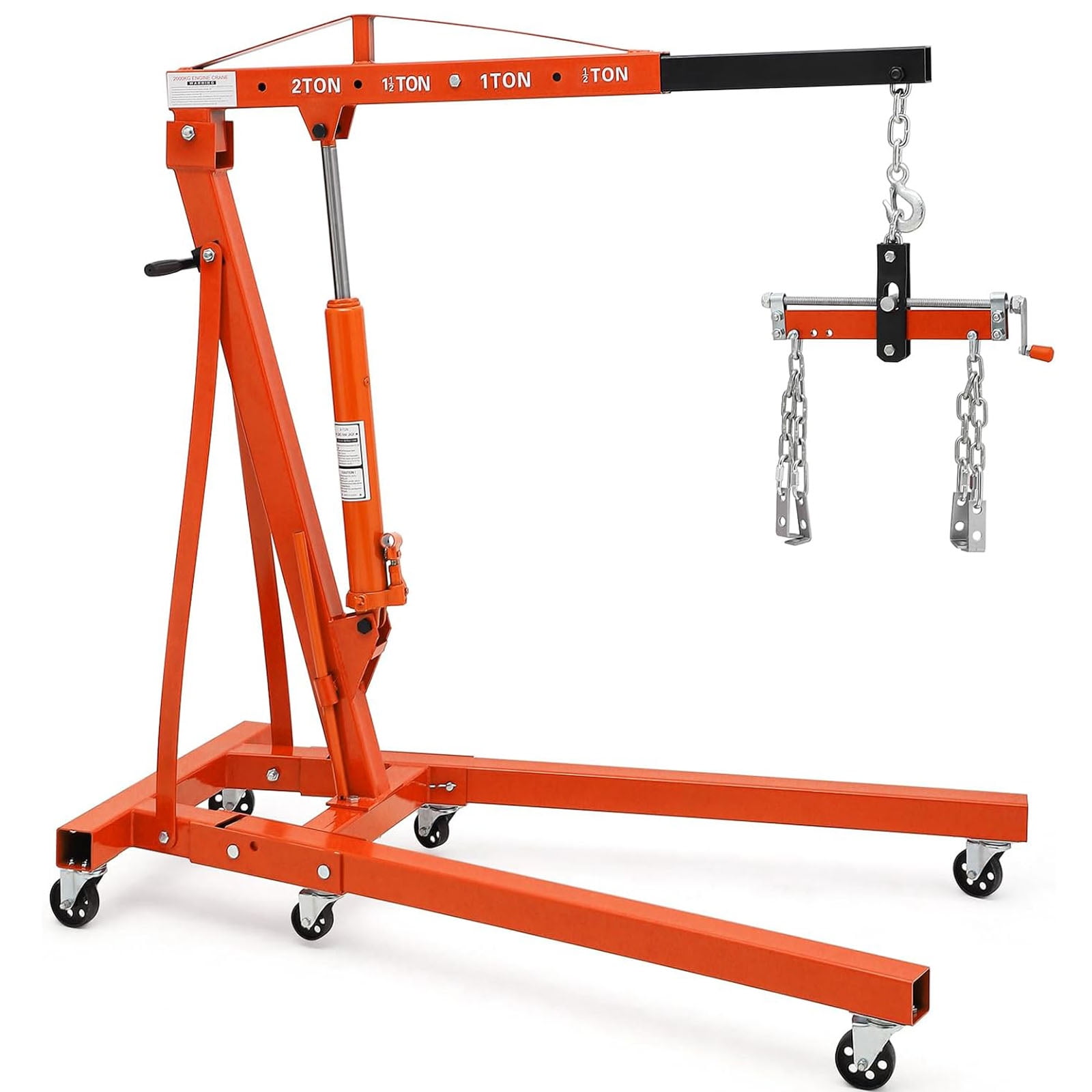 Pinypikaka 4400Lbs Engine Hoist 2 Ton Folding Hydraulic Hoists Cherry ...