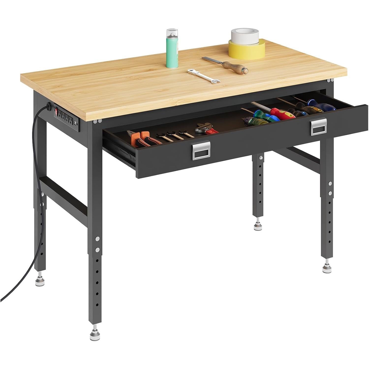 Pinypikaka 48" Workbench with Large Drawers, 2000LBS Capacity ...