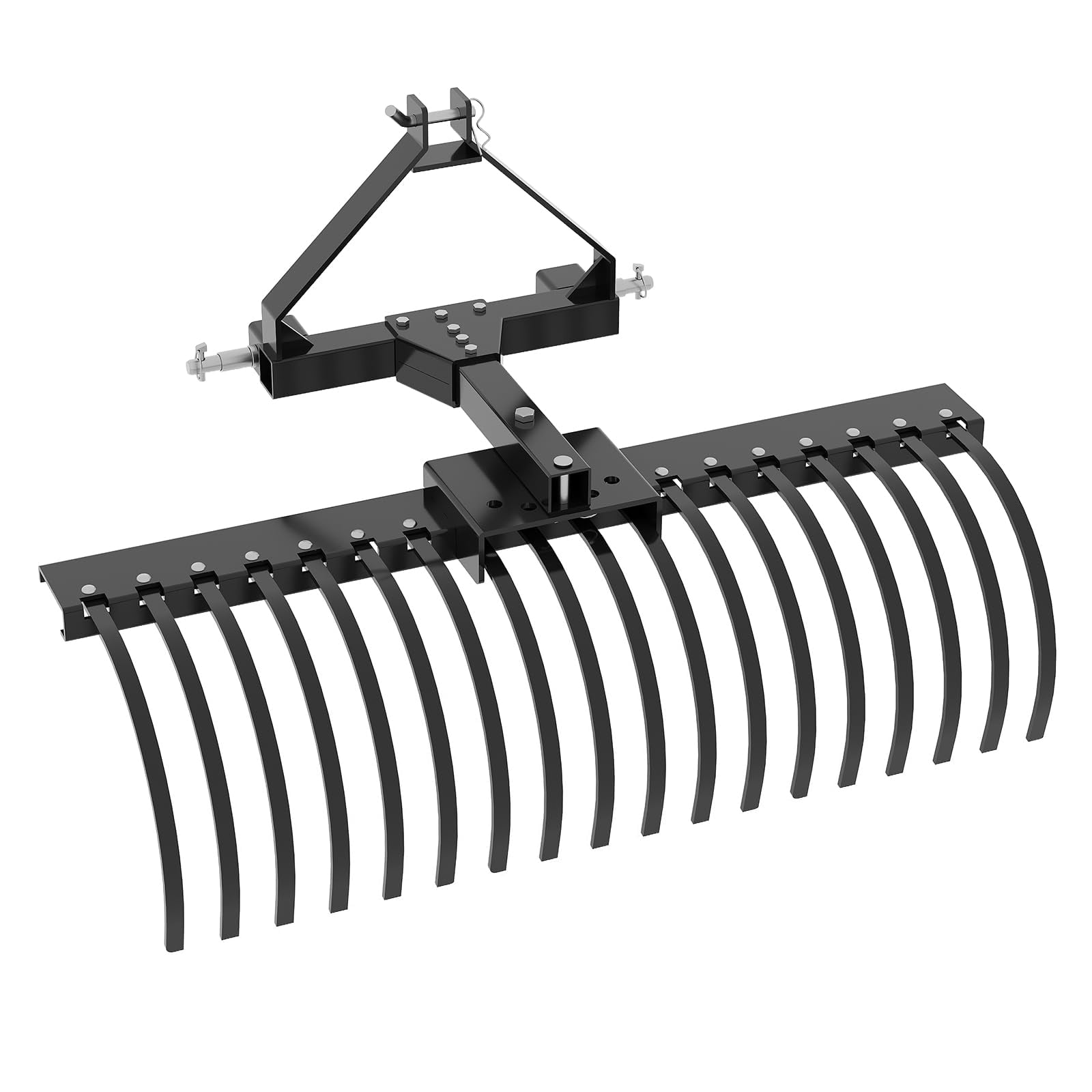 Pinypikaka 50-inch Landscape Rake for Tractor, Heavy Duty Rock Rake for ...