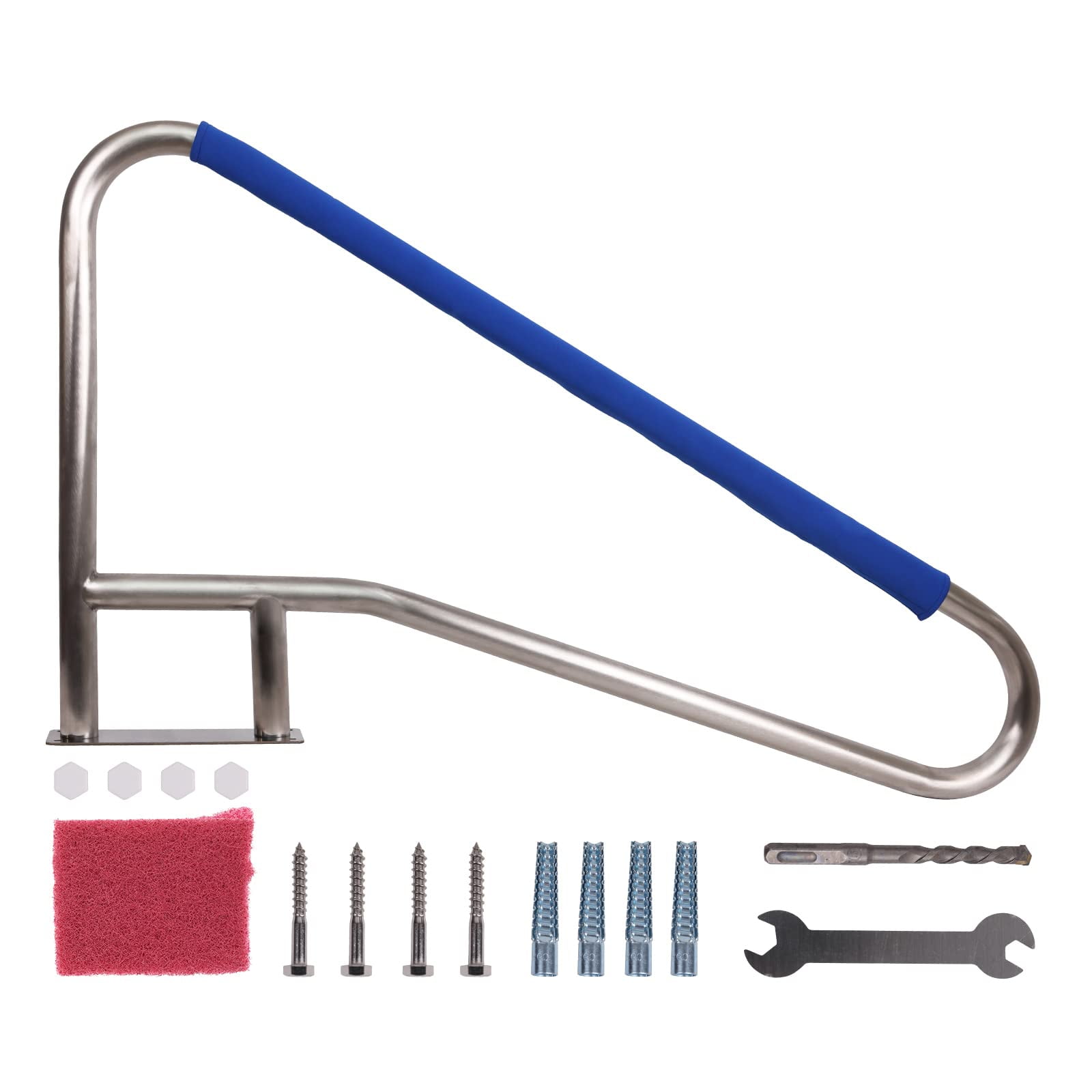 Pinypikaka 54"x36" Pool Handrail, Swimming Pool Stair Railing 250LBS ...