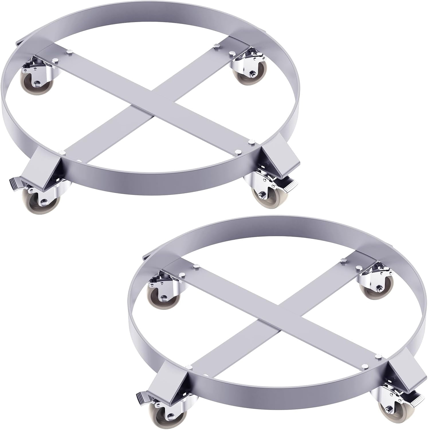 Pinypikaka 55 Gallon Steel Drum Dolly Drum Heavy-Duty 1000lbs Capacity ...