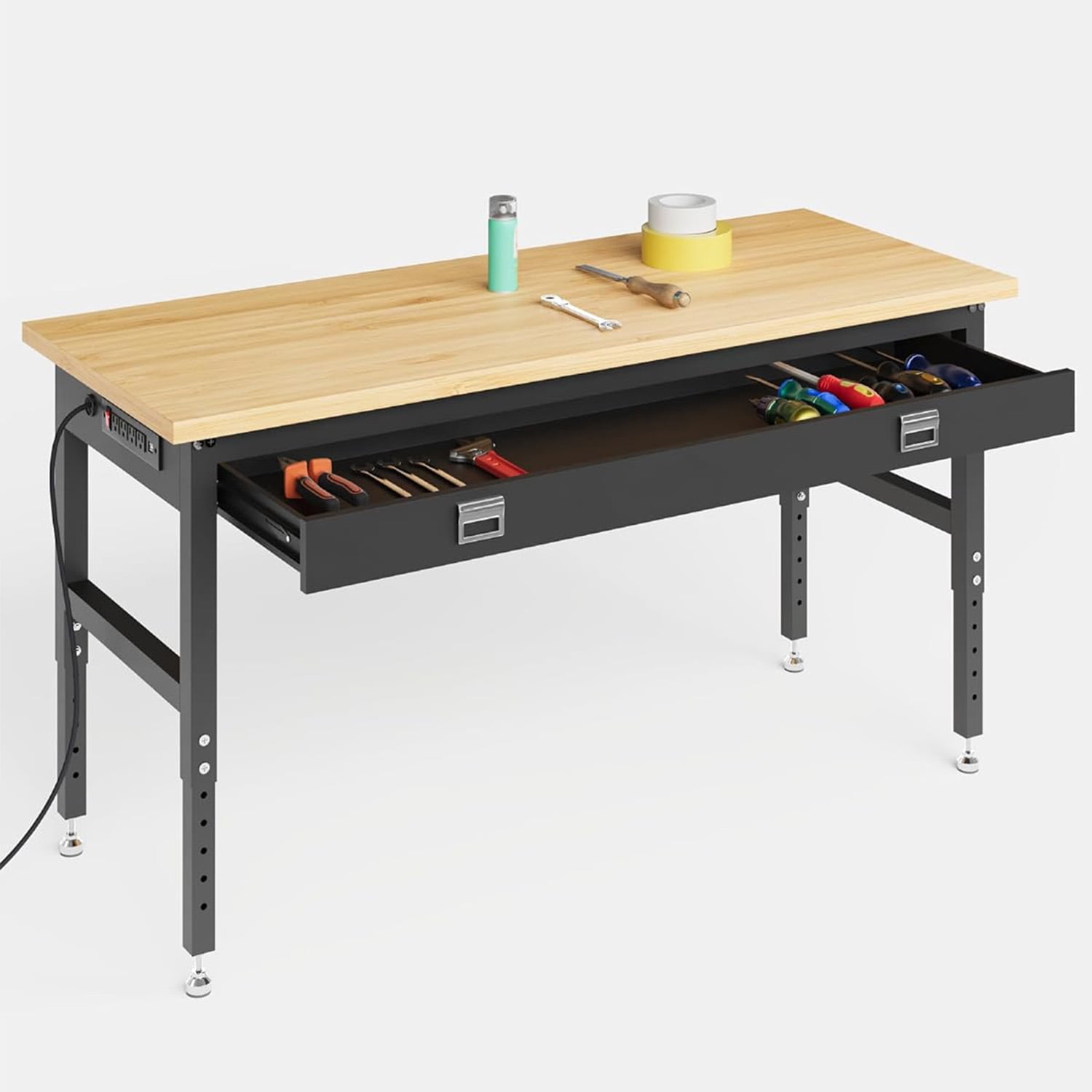 Pinypikaka 60" Workbench with Large Drawers, 2200LBS Capacity ...