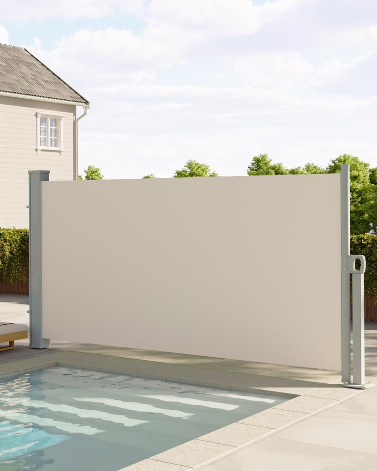 Pinypikaka 71" x 138" Retractable Side Awning for Patio, Retractable ...