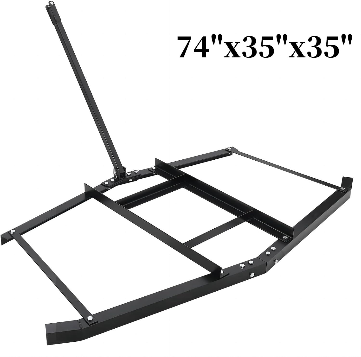 Pinypikaka 74" Wide Drag Harrow, Steel Driveway Drag with Pin Hitch ...