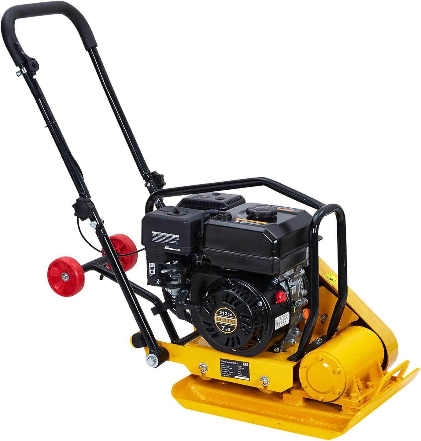 Pinypikaka 7HP Plate Compactor Rammer, 212CC Gas Engine, 4200lbs ...