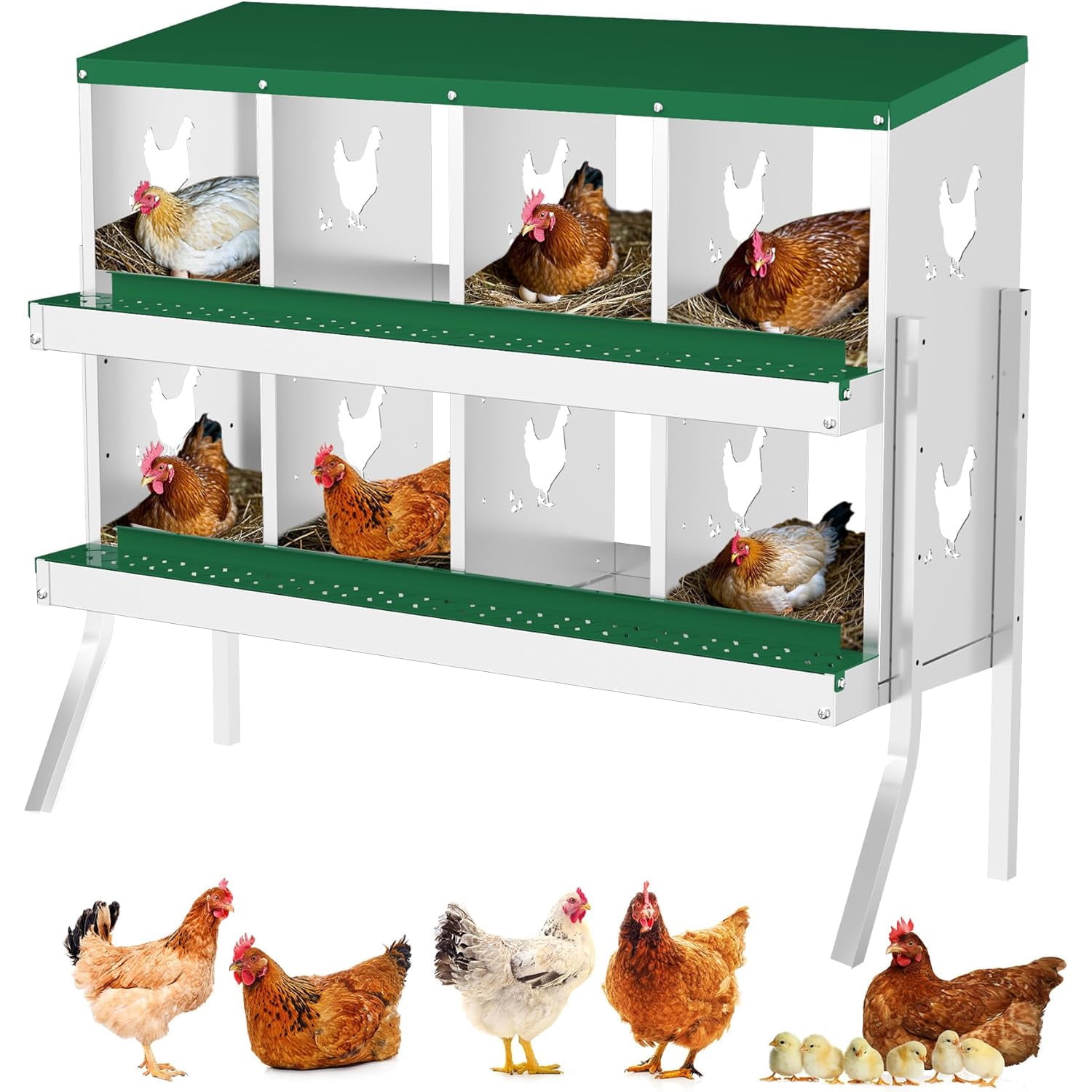 Pinypikaka Chicken Nesting Boxes, 6/8/10 Compartments Nesting Boxes ...