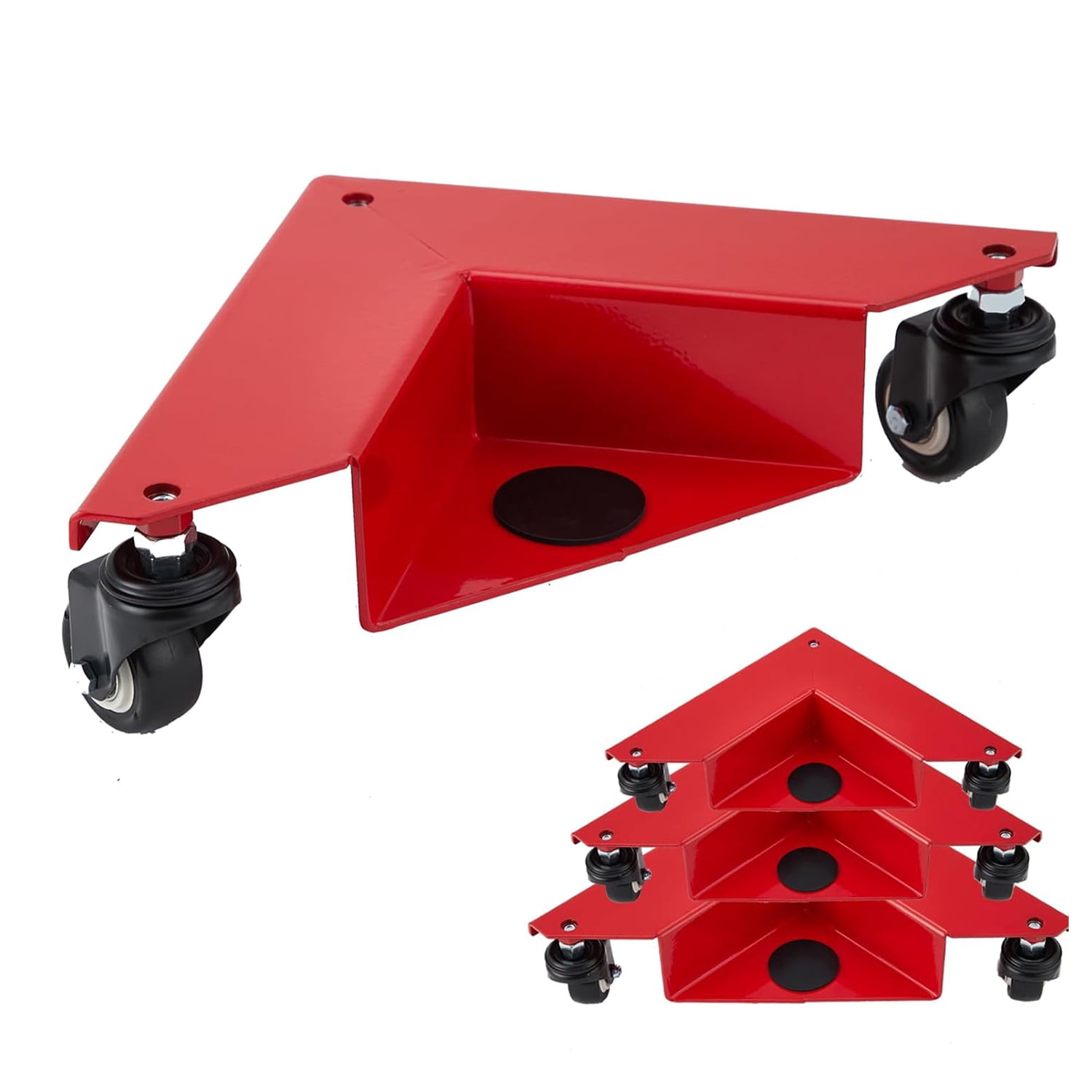 Pinypikaka Desk Cabinet Corner Mover Dolly Set of 4, Steel Furniture ...