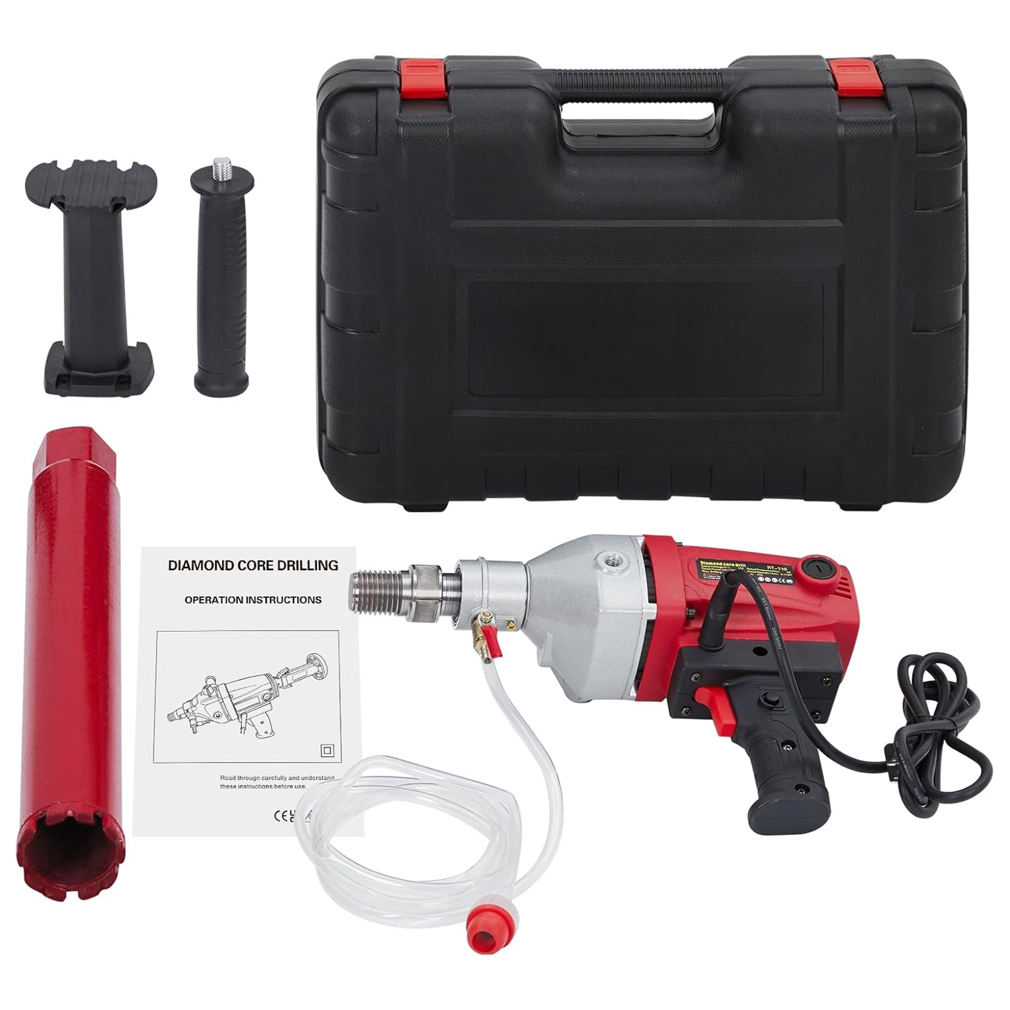 Pinypikaka Diamond Core Drilling Machine, 4" Wet &Dry Handheld Concrete ...