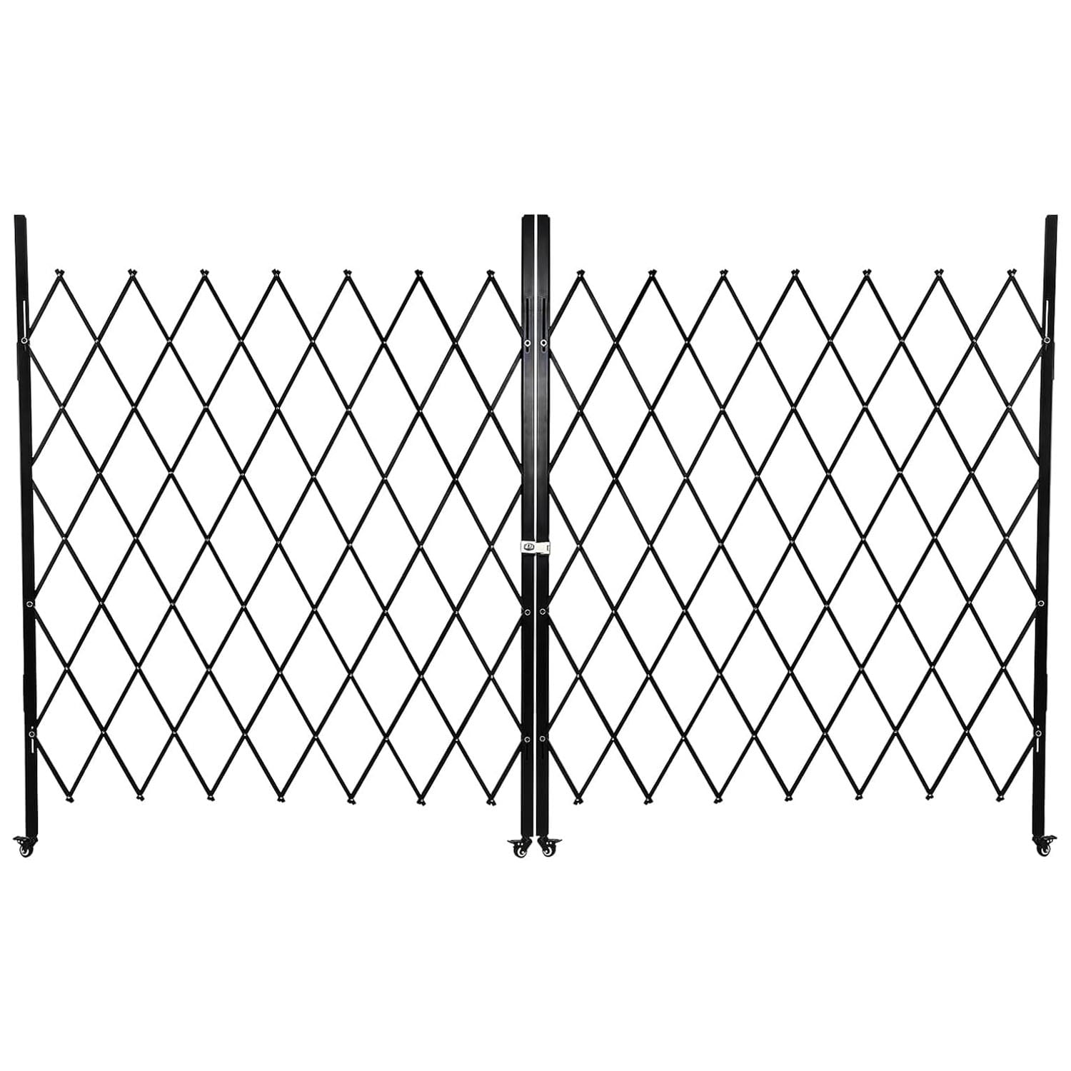 Pinypikaka Double Folding Security Gate 5' H x 10' W Folding Door Gate ...