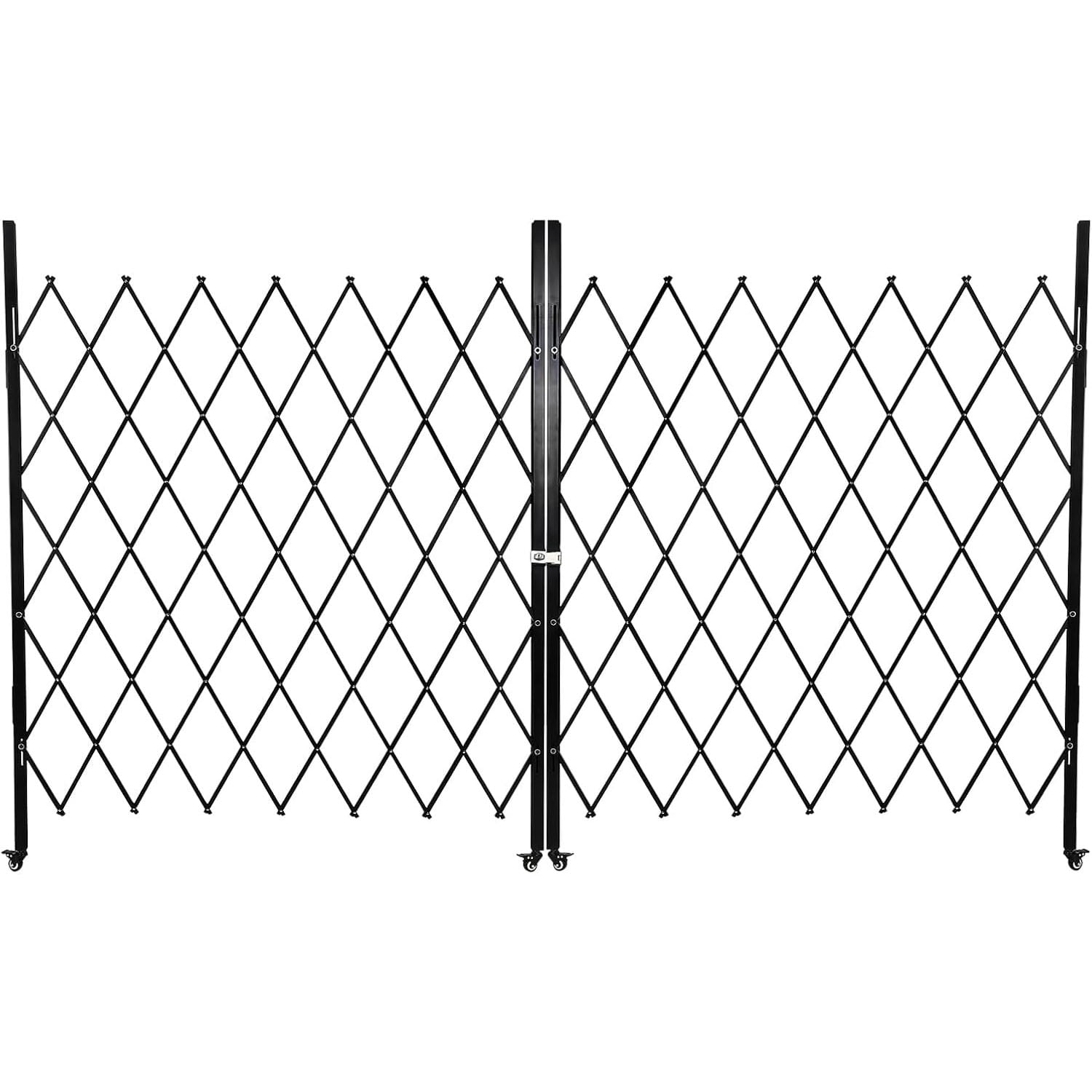 Pinypikaka Double Folding Security Gate 7'H x 12.5'W Folding Door Gate ...