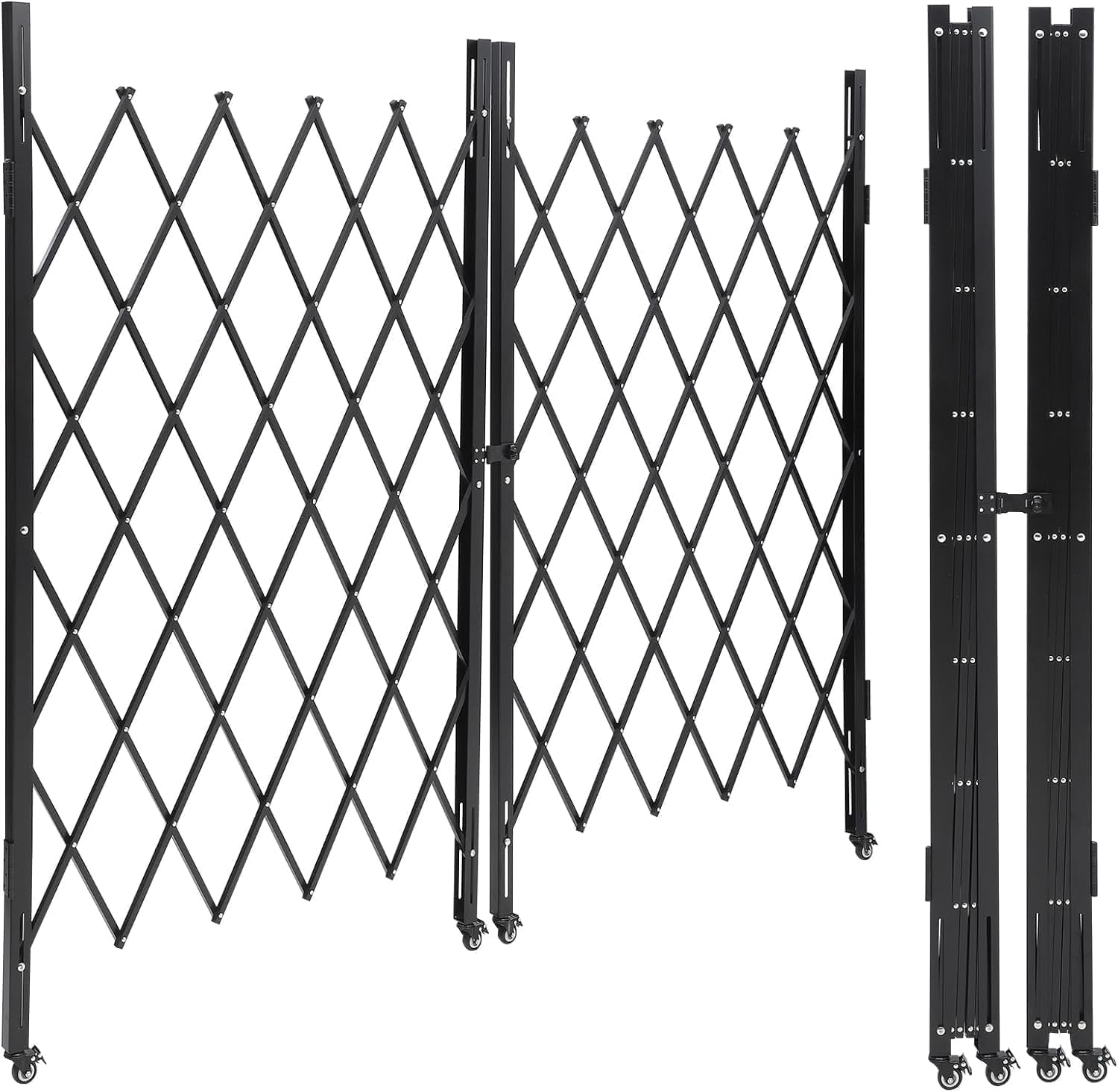 Pinypikaka Double Folding Security Gate 7' H x 12.5' W Folding Door ...