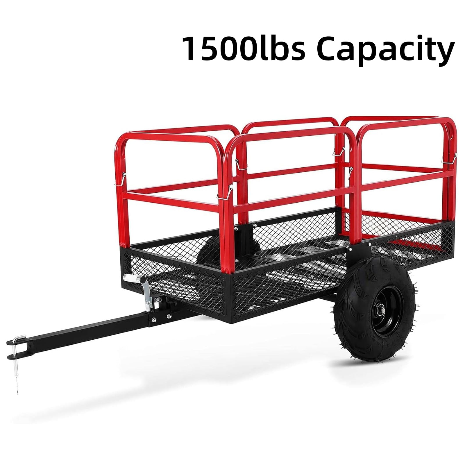 Pinypikaka Dump Trailer Tow Behind Dump Cart 1500 lbs 22 Cu. Ft, Steel ...