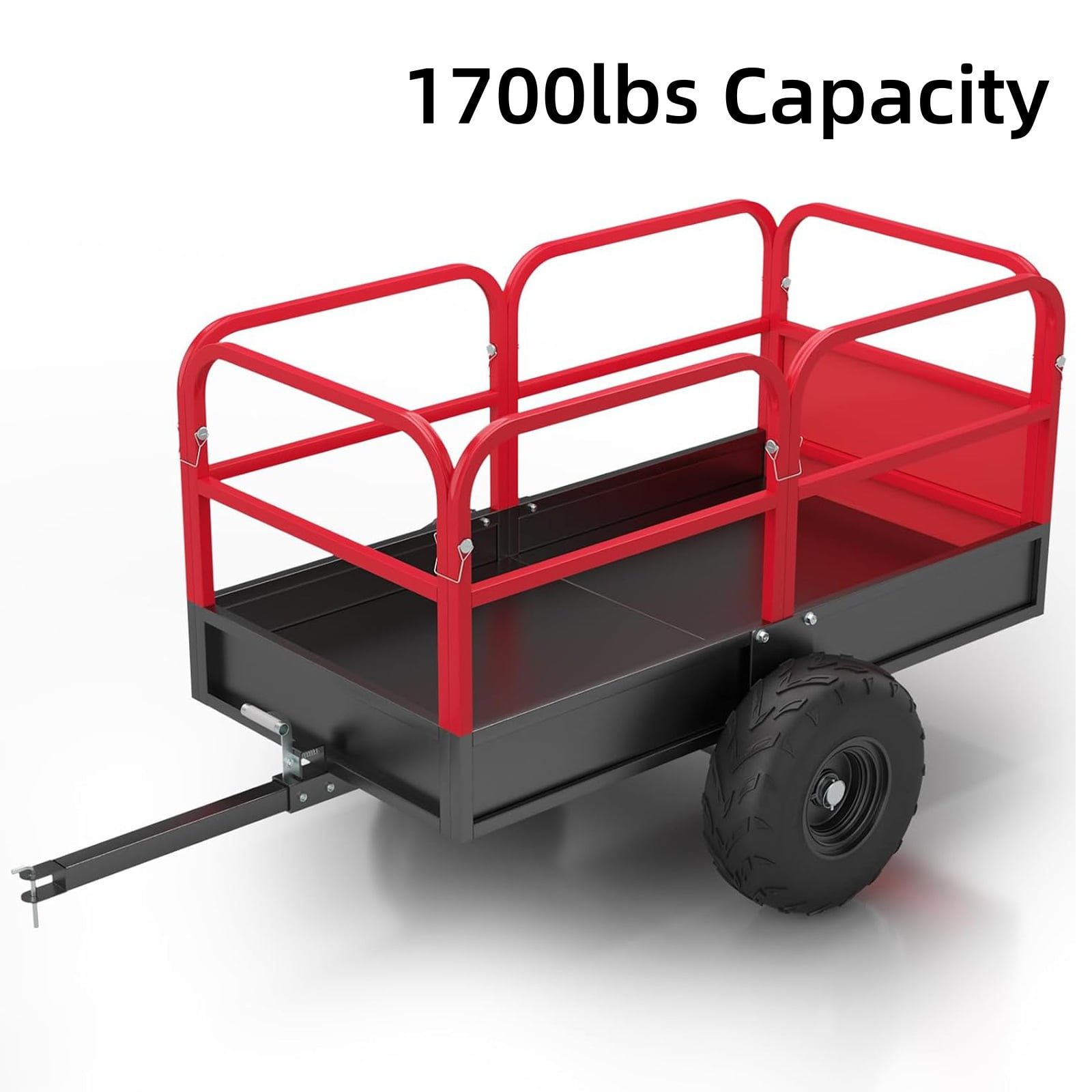 Pinypikaka Dump Trailer Tow Behind Dump Cart 1700 lbs 17 Cu. Ft, Steel ...