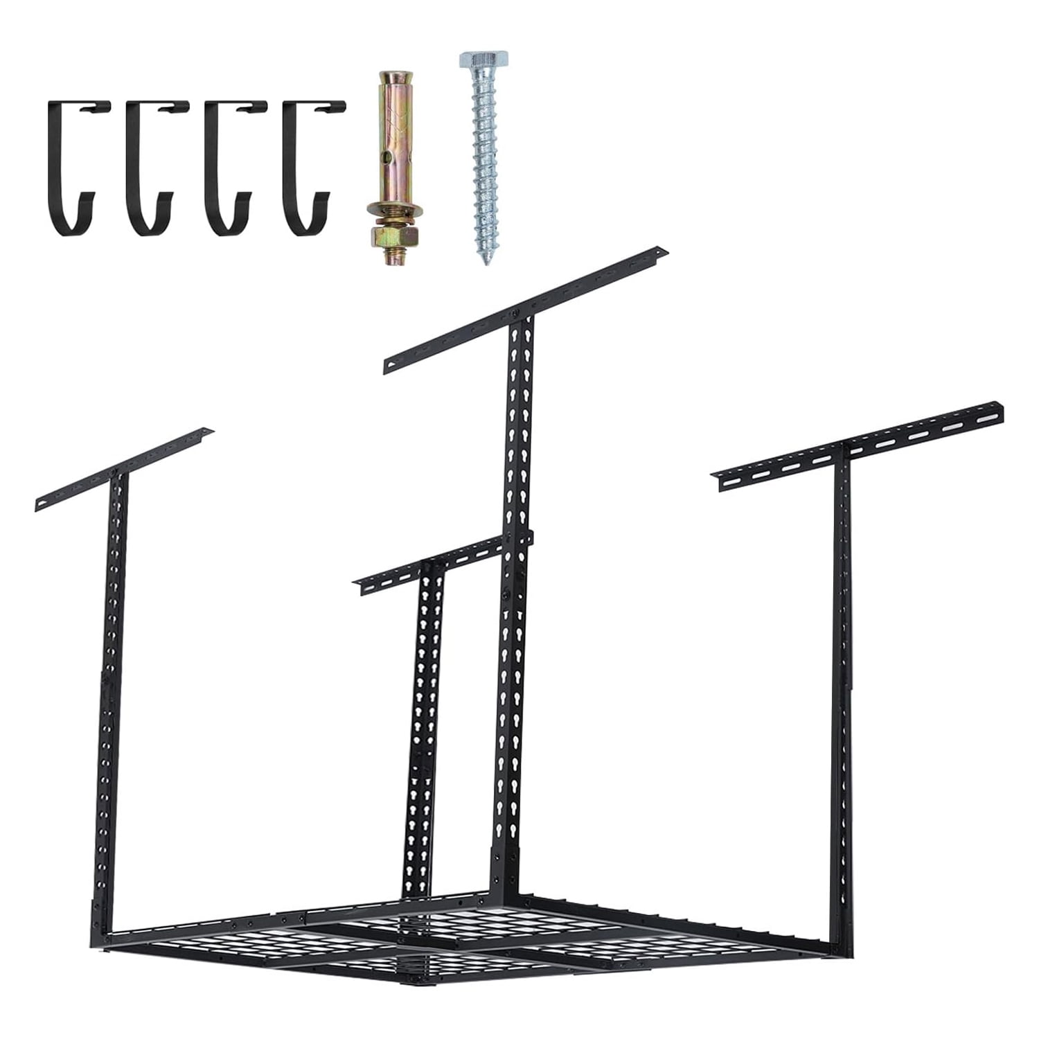 Pinypikaka Garage Ceiling Storage Racks - Heavy Duty Steel Overhead ...