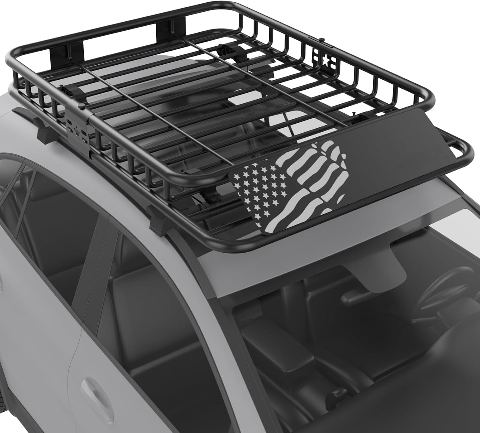 Pinypikaka Heavy-Duty Roof Rack Basket With 2 Reflective Stickers for ...