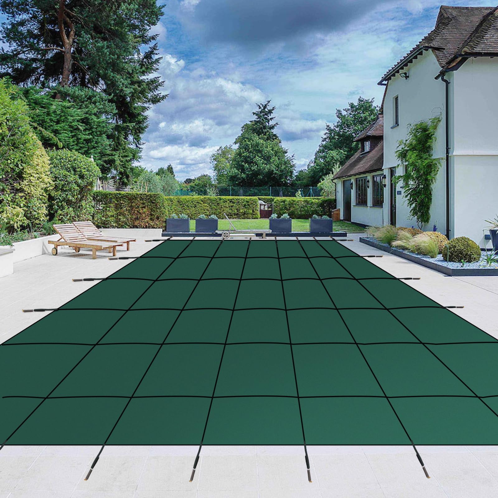 Pinypikaka Inground Pool Safety Cover Fits Inground Pools 14ft x 26ft ...