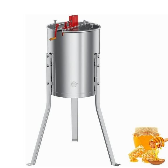 Pinypikaka Manual Honey Extractor 2/4 Frame, Stainless Steel Honeycomb ...
