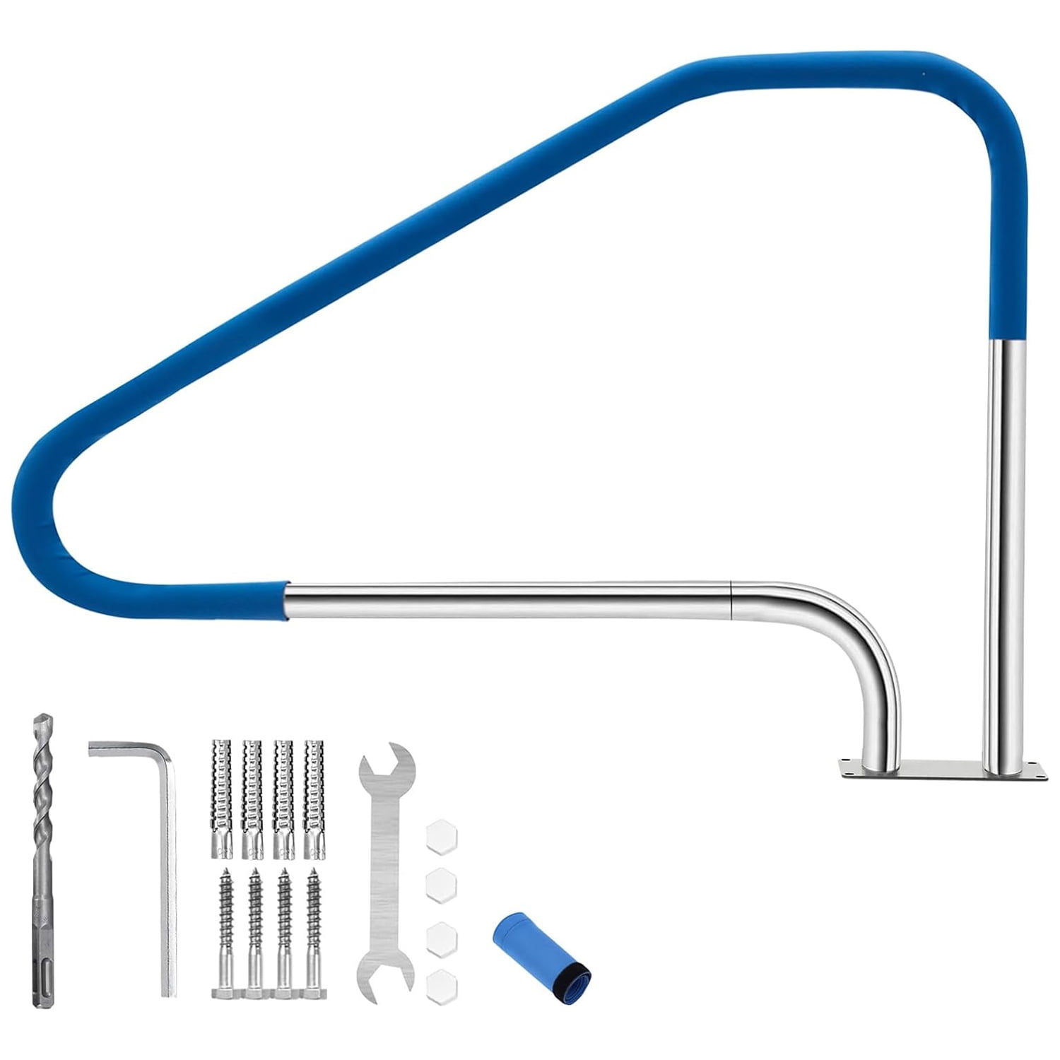 Pinypikaka Pool Handrail, 49.4"x34" 54"x36" Pool Railings for Inground ...