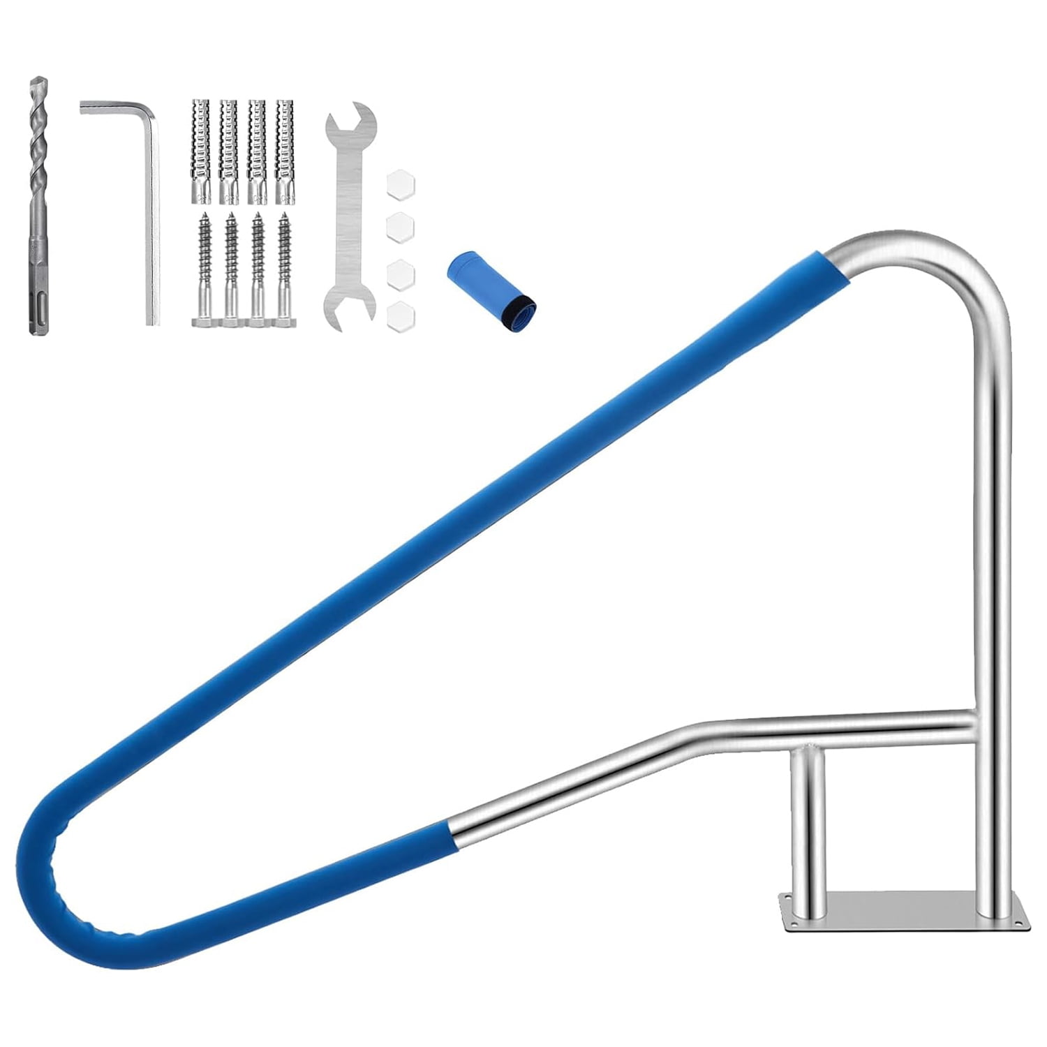 Pinypikaka Pool Handrail, 49.4"x34" 54"x36" Pool Railings for Inground ...