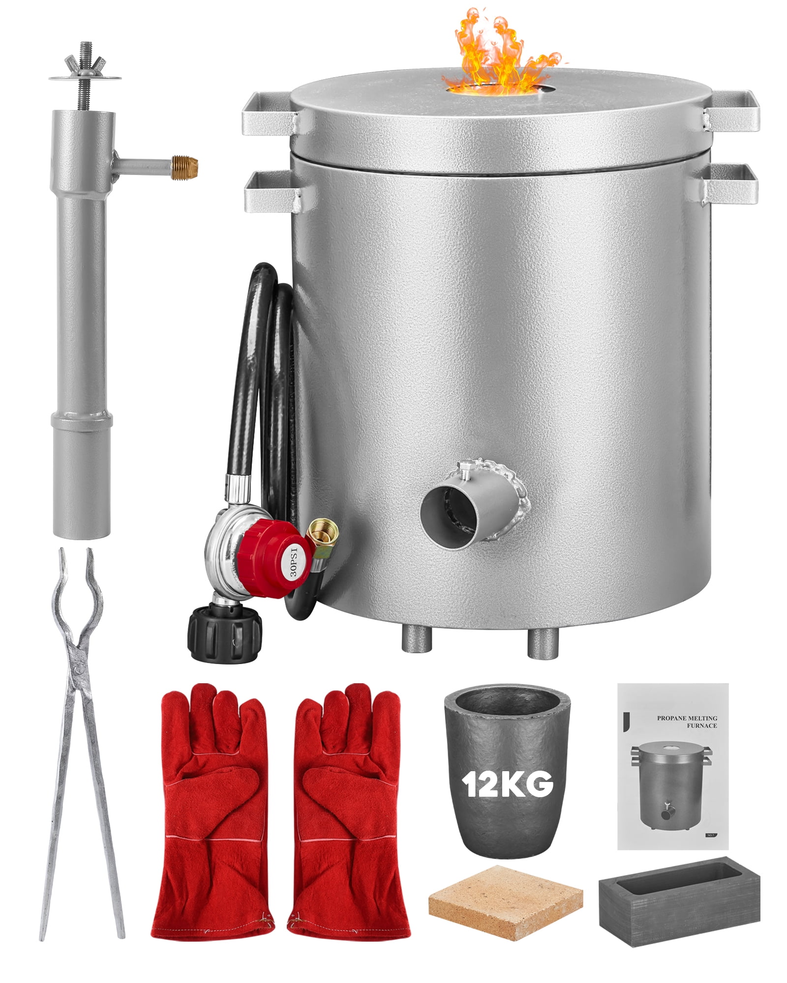 Pinypikaka Propane Melting Furnace Set, 12KG Melting Furnace Kit with ...