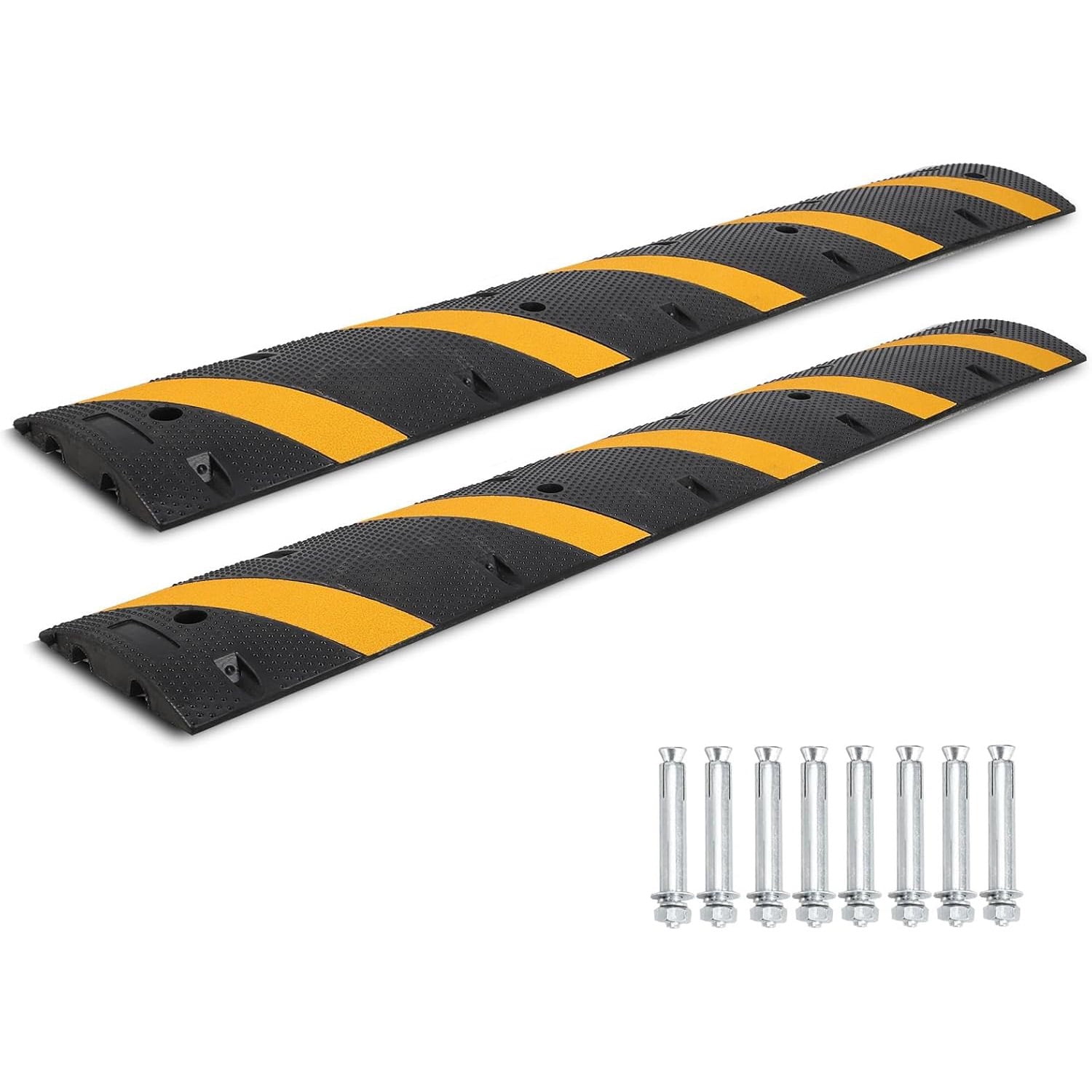 Pinypikaka Rubber Speed Bump, 2 Pack 2 Channel Speed Bump Hump, Modular ...