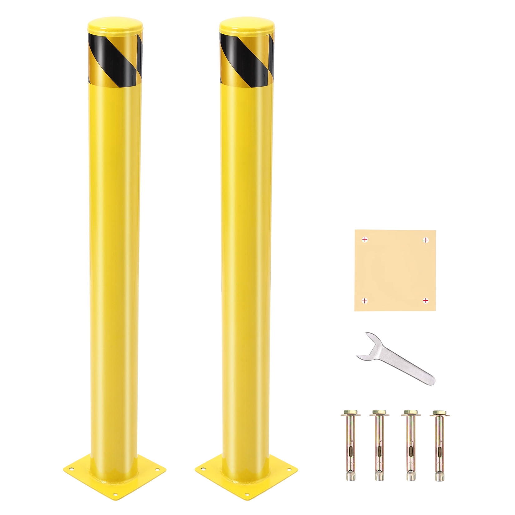 Pinypikaka Safety Bollard Post, 36" x 4.5" Bollards Parking Barrier ...