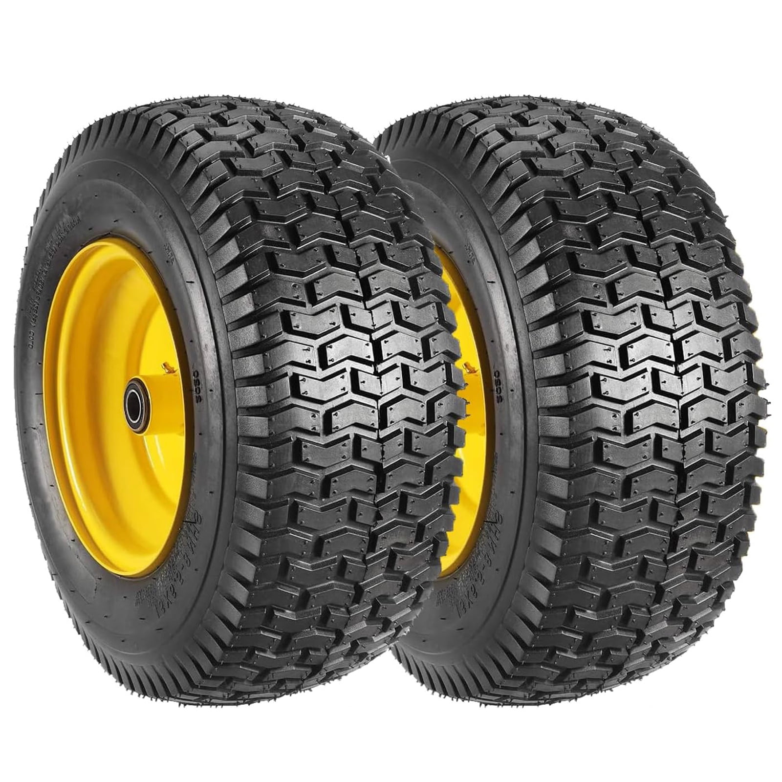 Pinypikaka Set of 2 18x8.5-8 4PR Lawn Mower Tire Tractor Turf Tire for ...