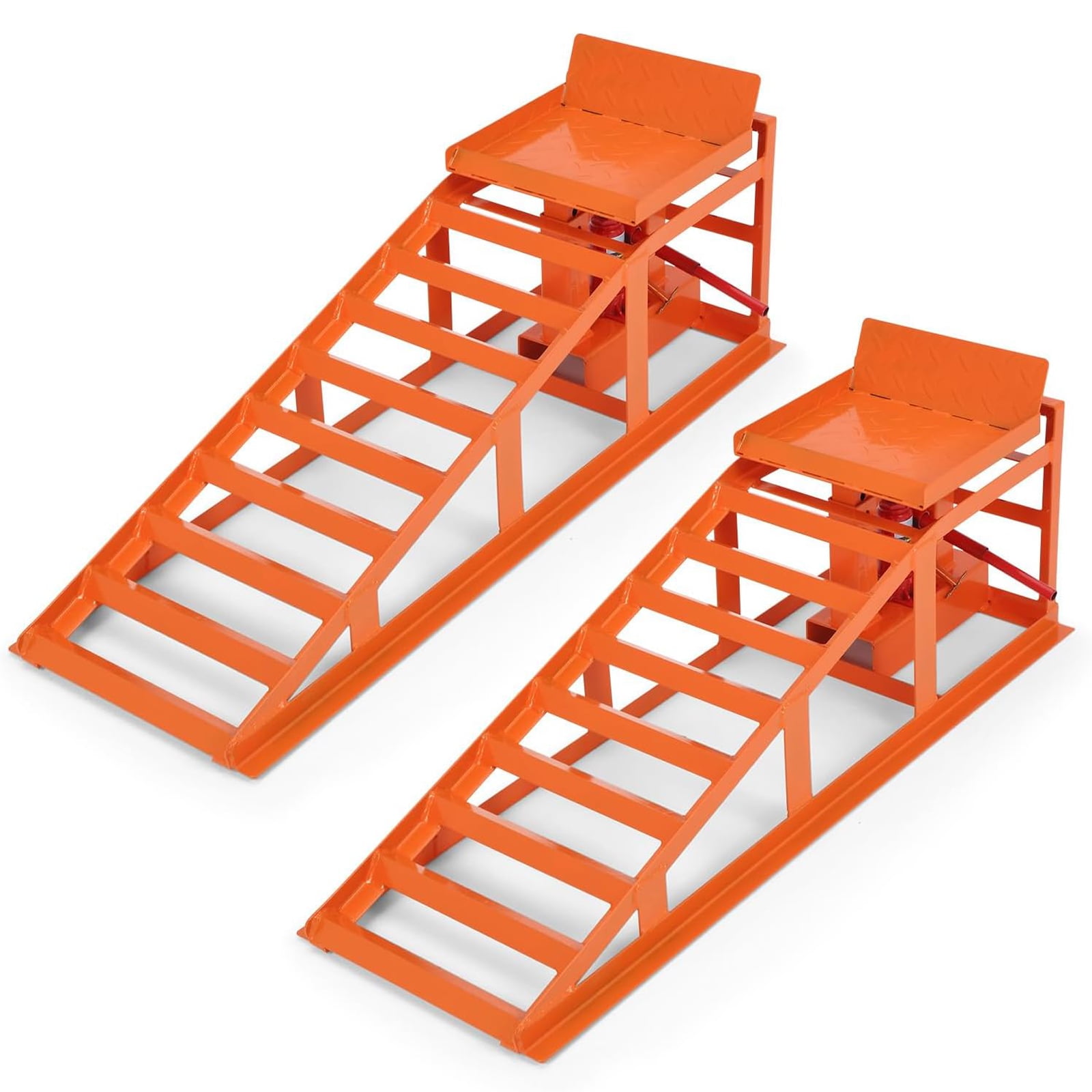 Pinypikaka Set of 2 Heavy Duty Hydraulic Car Ramps 5T 11000lbs Load ...