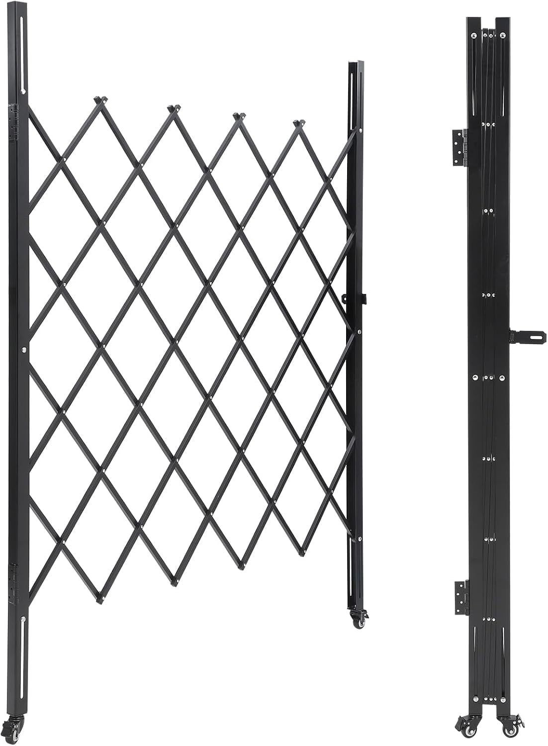 Pinypikaka Single Folding Security Gate 7' H x 7' W Folding Door Gate ...